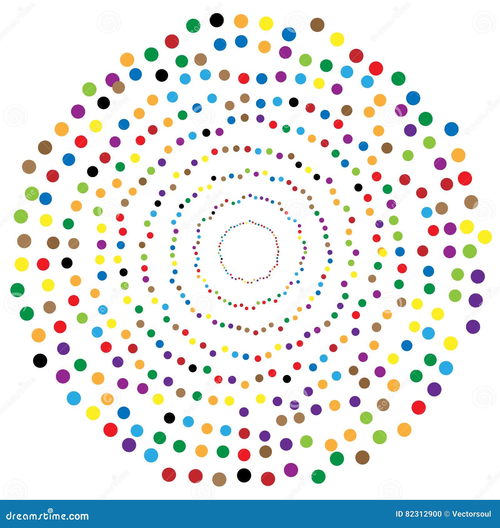 Random Circles, Dots Abstract Element, Circular Shape Stock Vector ...