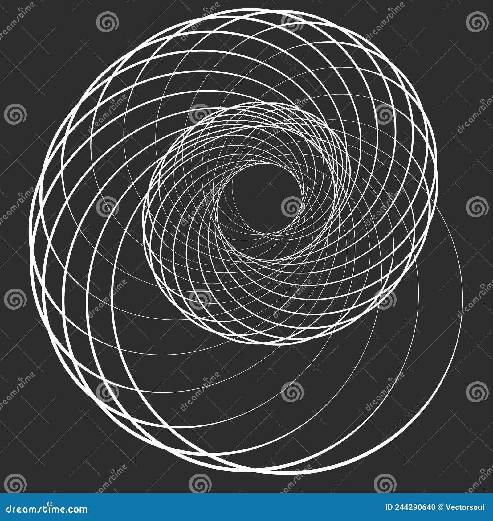 Random Circles with Hand Drawn, Free Hand Drawing Effect. Concentric ...