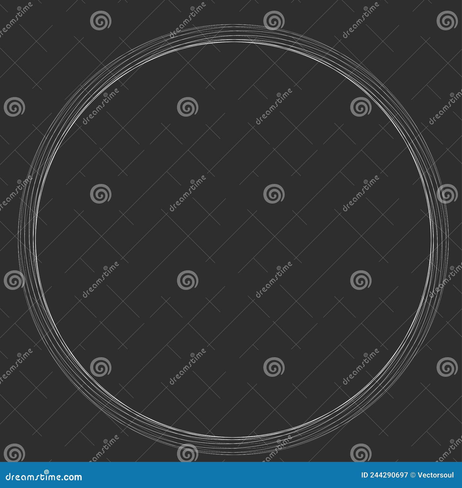 Random Circles with Hand Drawn, Free Hand Drawing Effect. Concentric ...