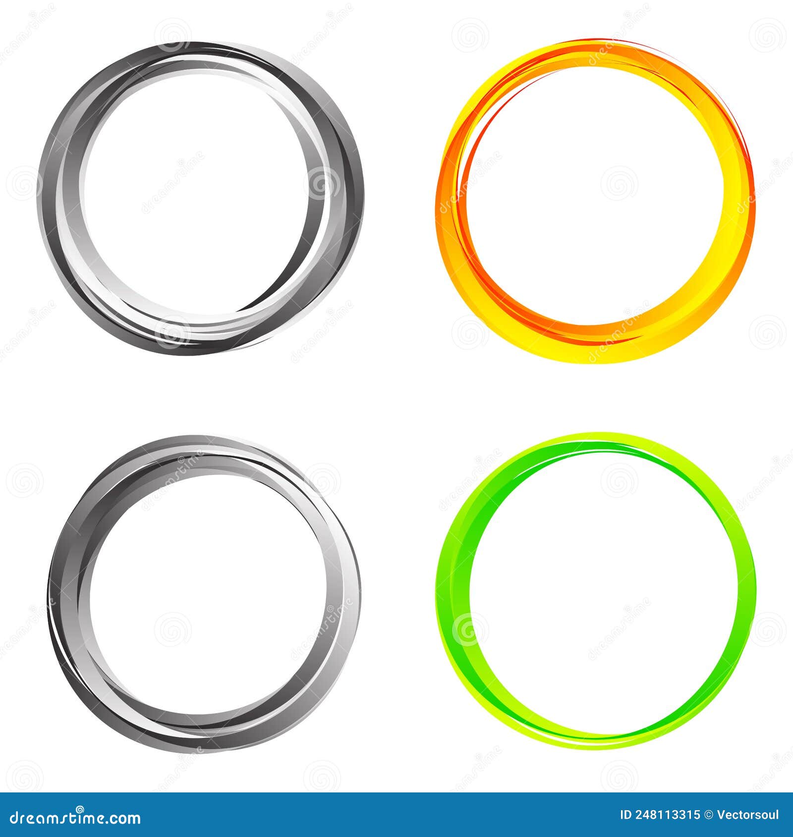 Random Circles, Rings Circular Element Stock Illustration ...