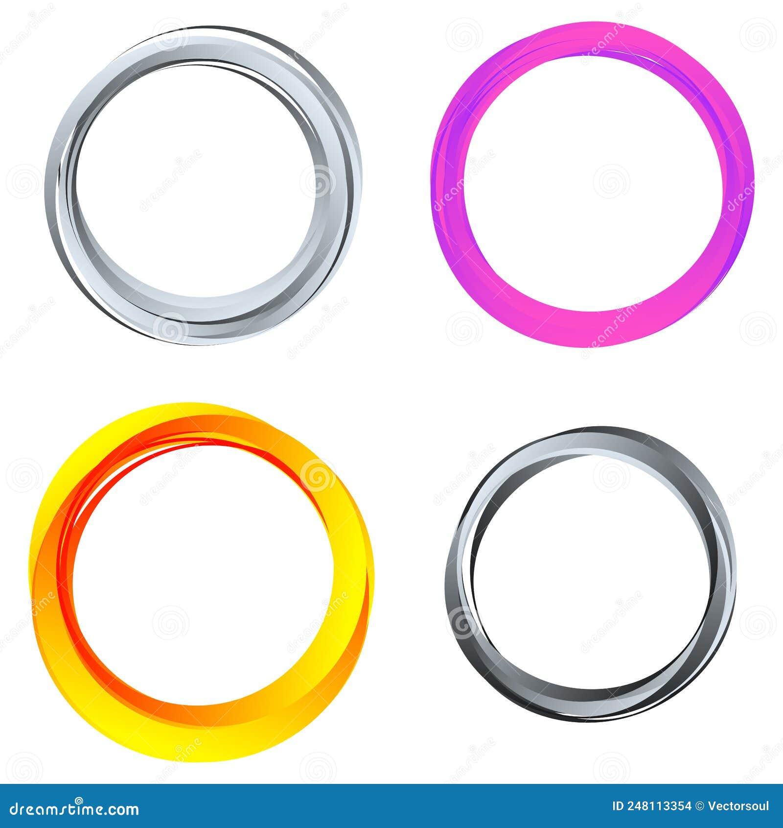 Random Circles, Rings Circular Element Stock Illustration ...
