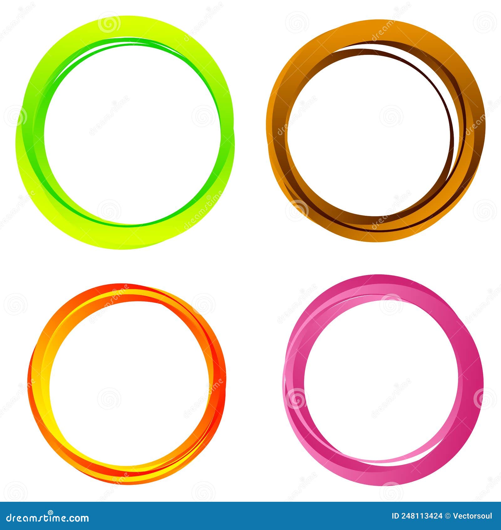Random Circles, Rings Circular Element Stock Illustration ...
