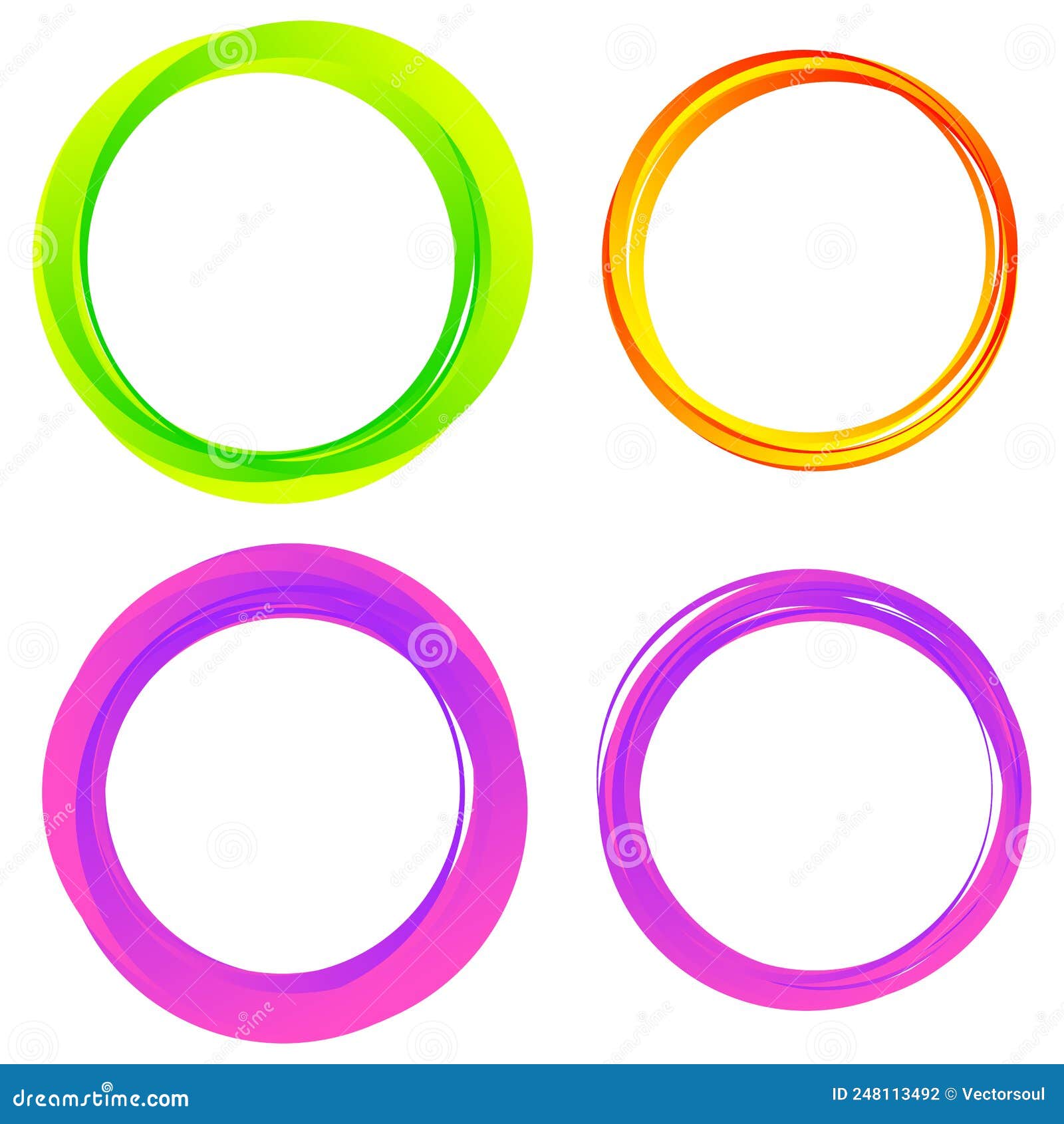 Random Circles, Rings Circular Element Stock Illustration ...