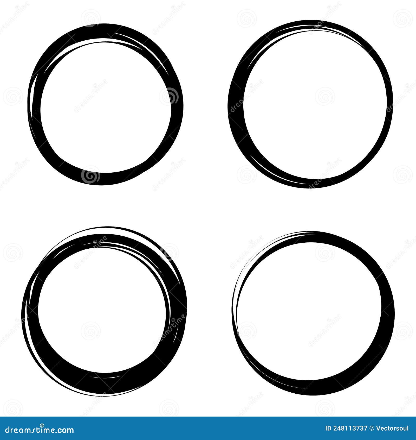 Random Circles, Rings Circular Element Stock Illustration ...