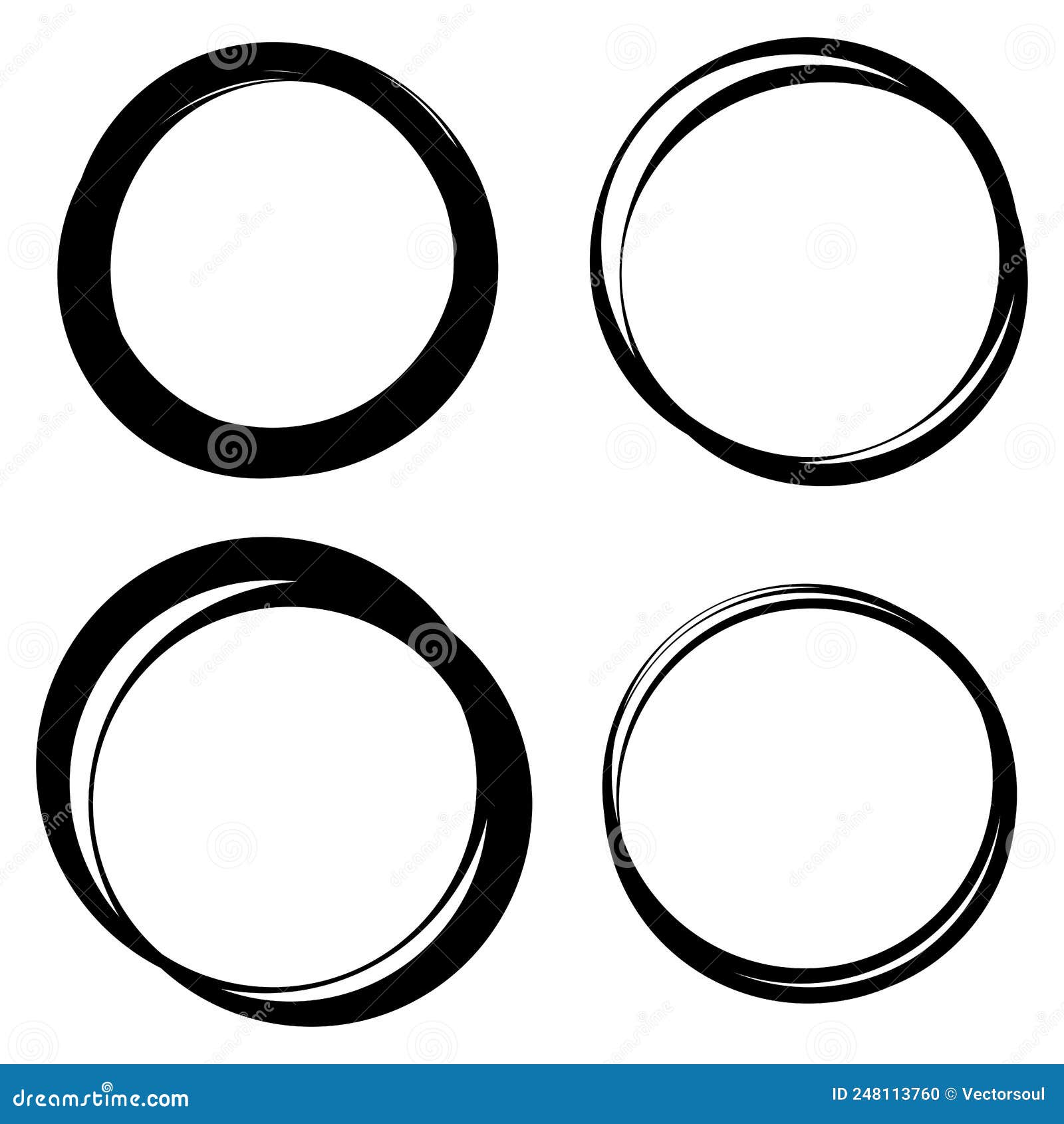 Random Circles, Rings Circular Element Stock Illustration ...