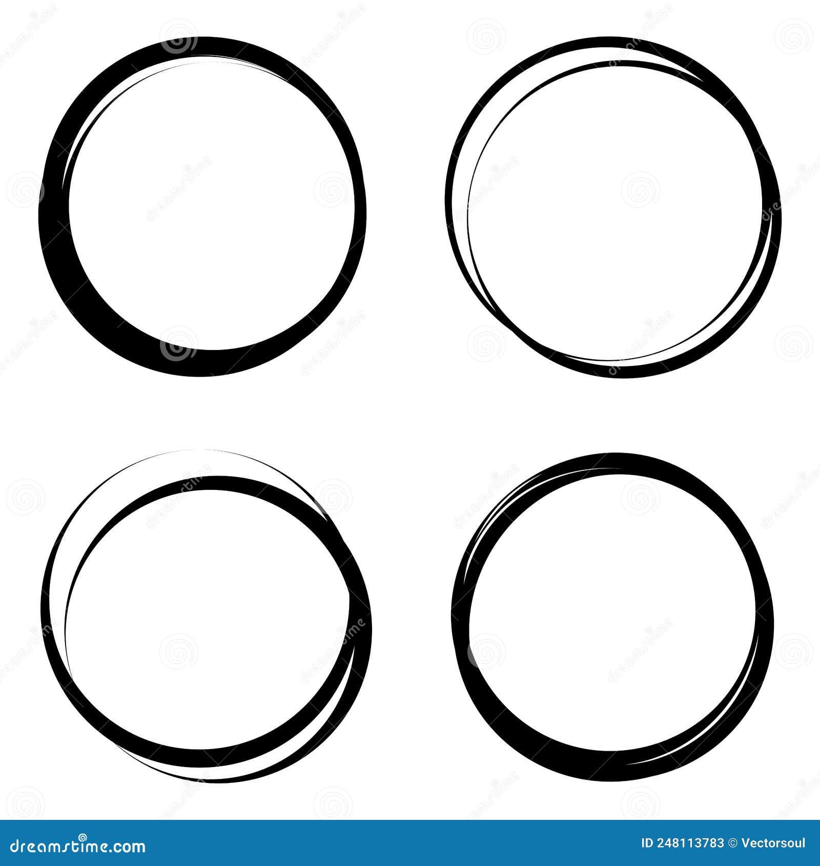 Random Circles, Rings Circular Element Stock Illustration ...
