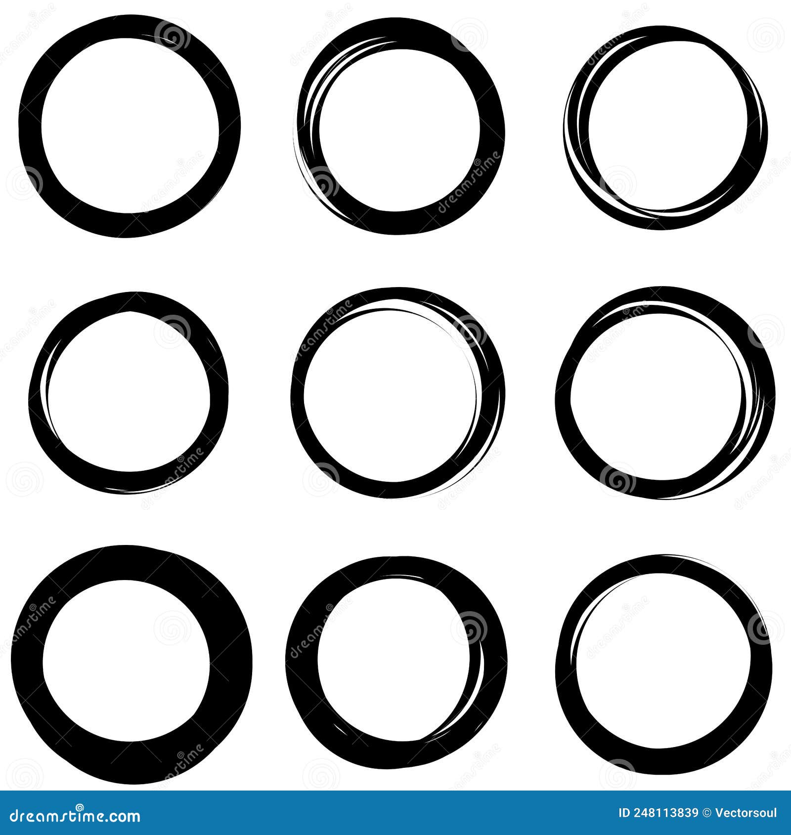 Random Circles, Rings Circular Element Stock Illustration ...
