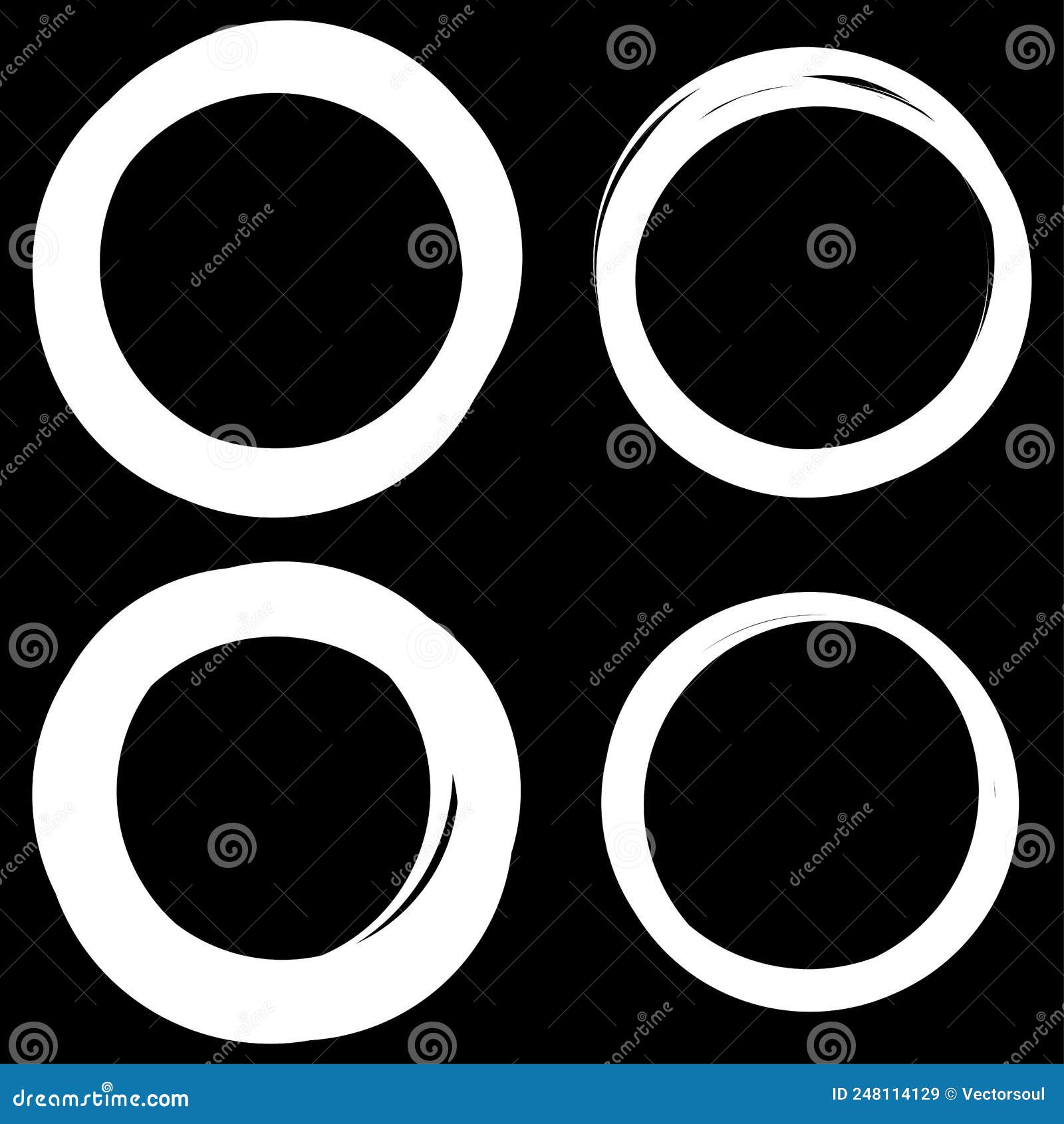 Random Circles, Rings Circular Element Stock Illustration ...