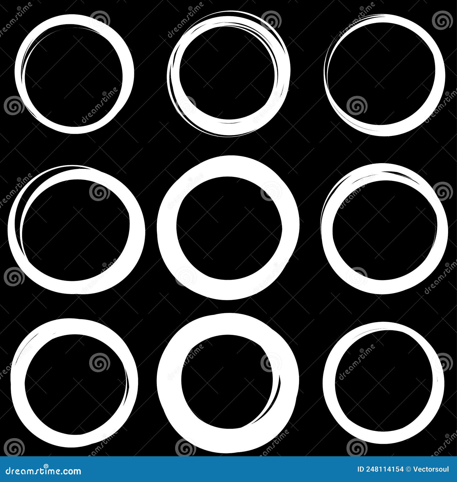 Random Circles, Rings Circular Element Stock Illustration ...