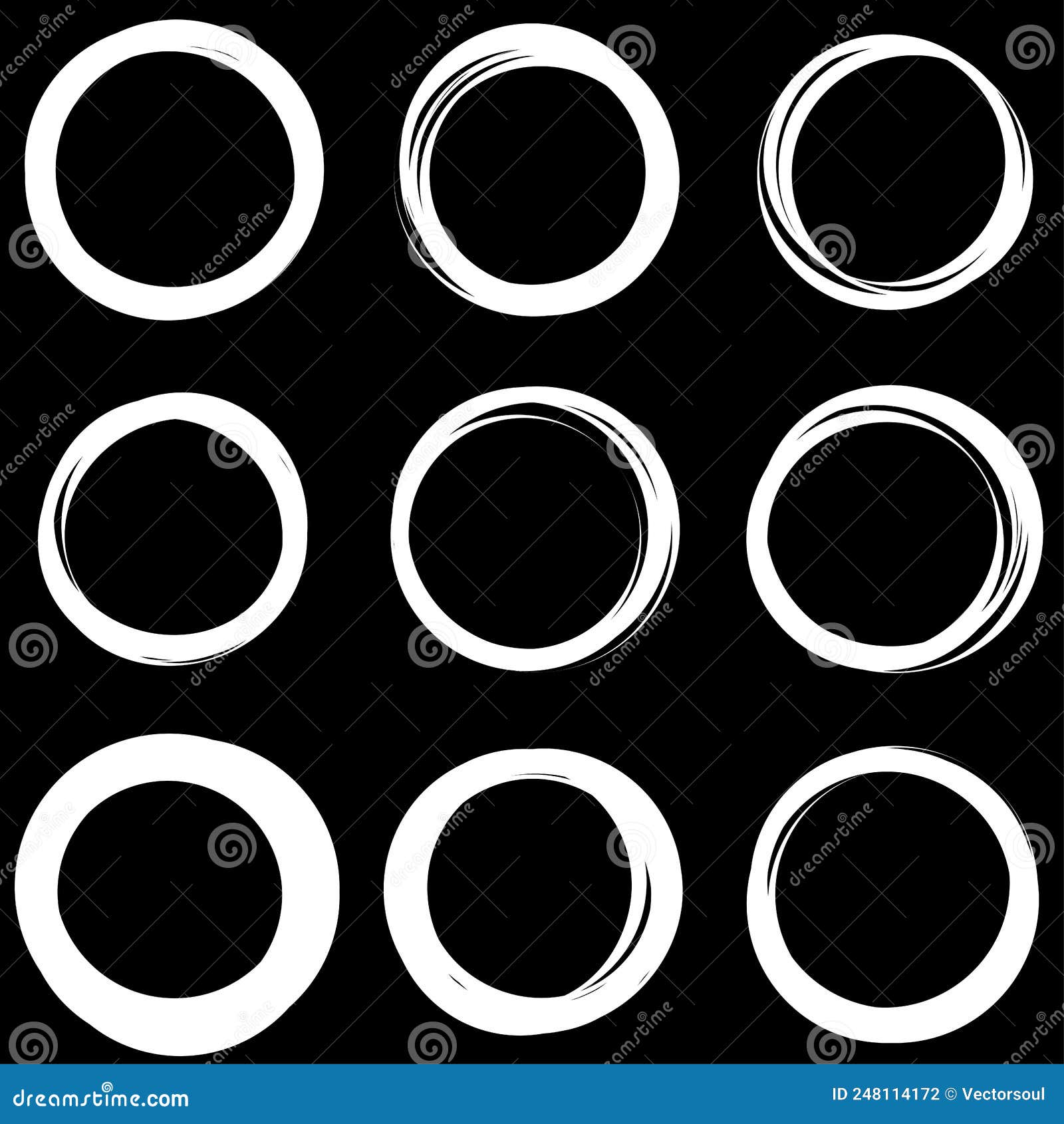 Random Circles, Rings Circular Element Stock Illustration ...
