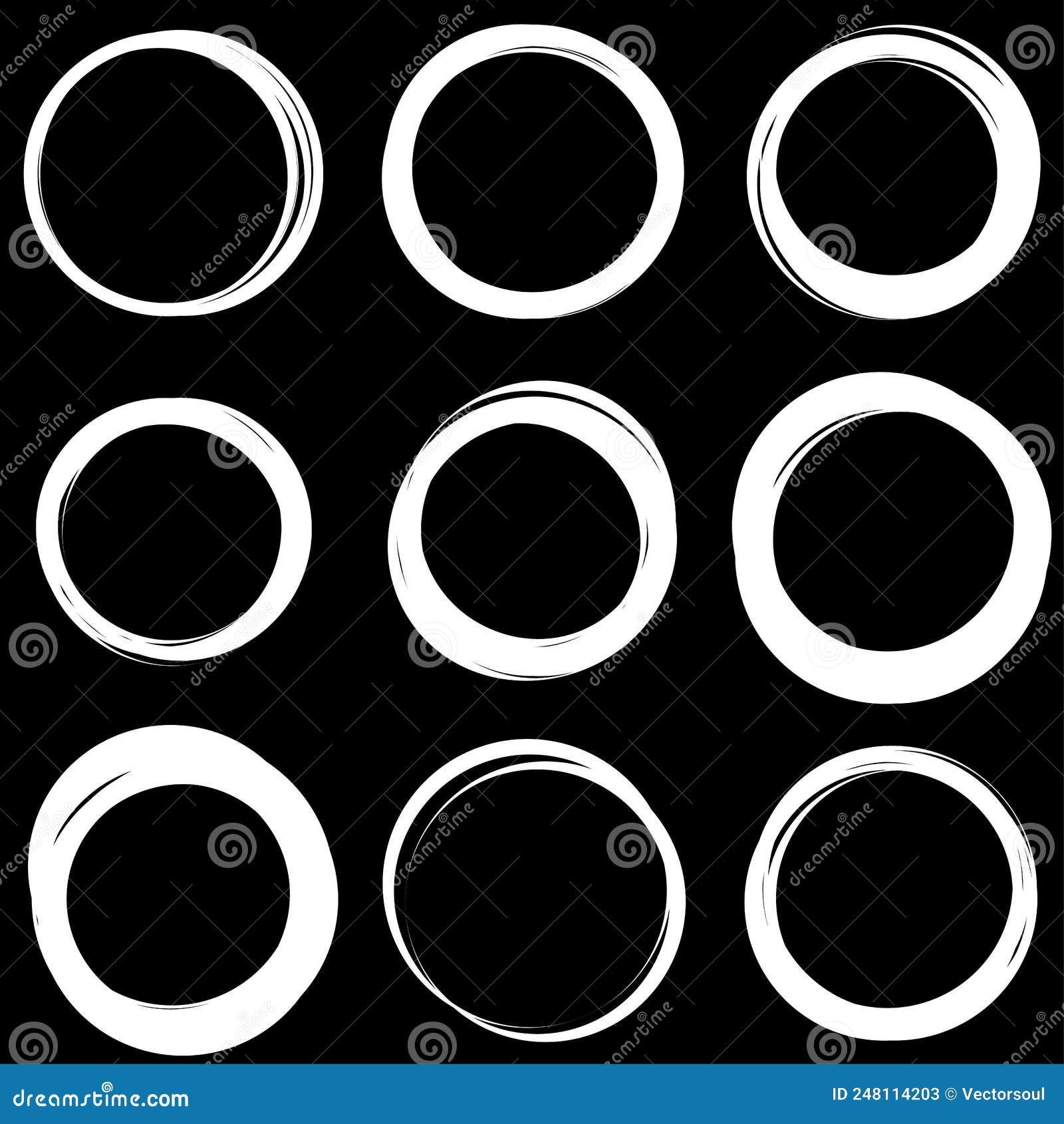 Random Circles, Rings Circular Element Stock Illustration ...