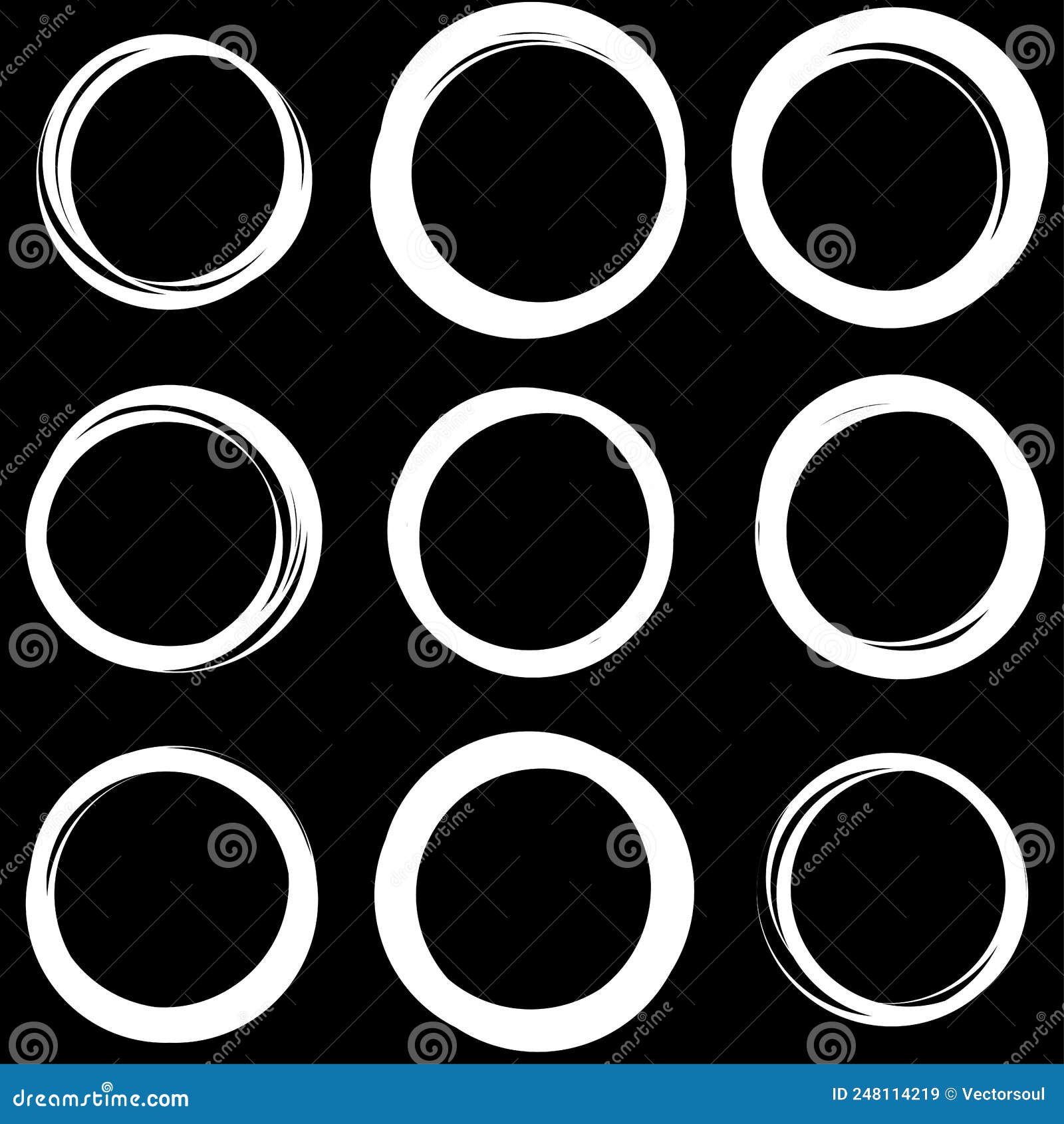 Random Circles, Rings Circular Element Stock Illustration ...