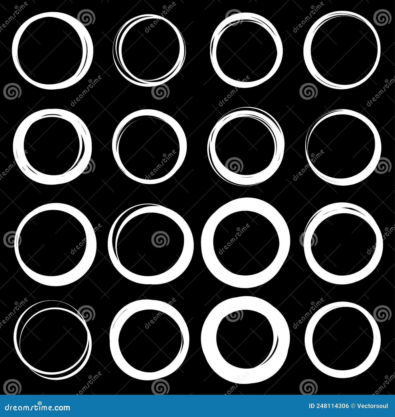 Random Circles, Rings Circular Element Stock Illustration ...