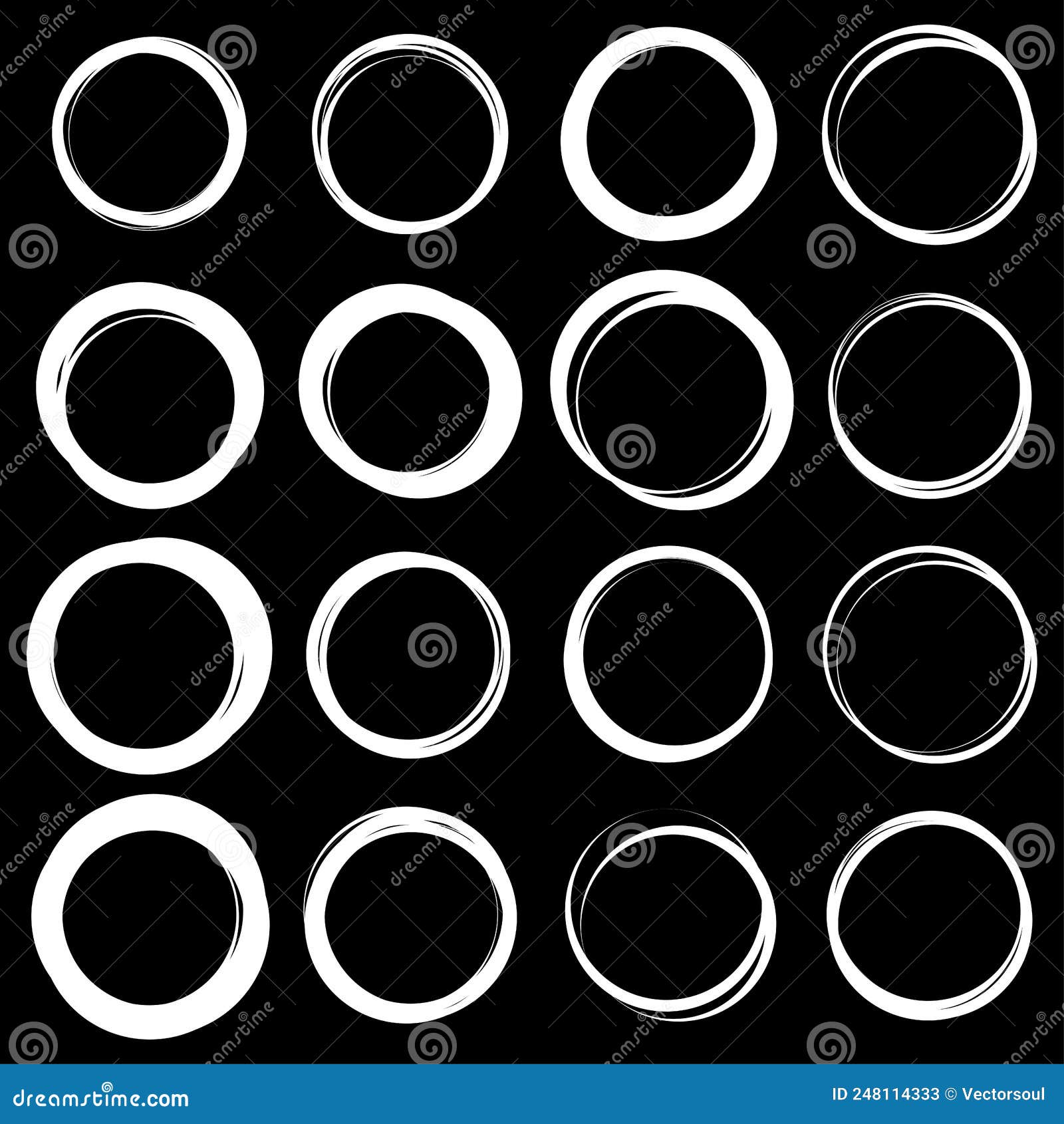 Random Circles, Rings Circular Element Stock Illustration ...