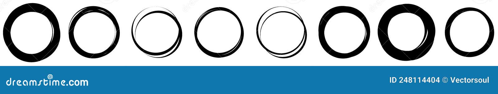 Random Circles, Rings Circular Element Stock Illustration ...