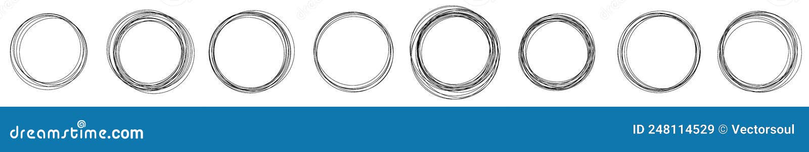 Random Circles, Rings Circular Element Stock Illustration ...