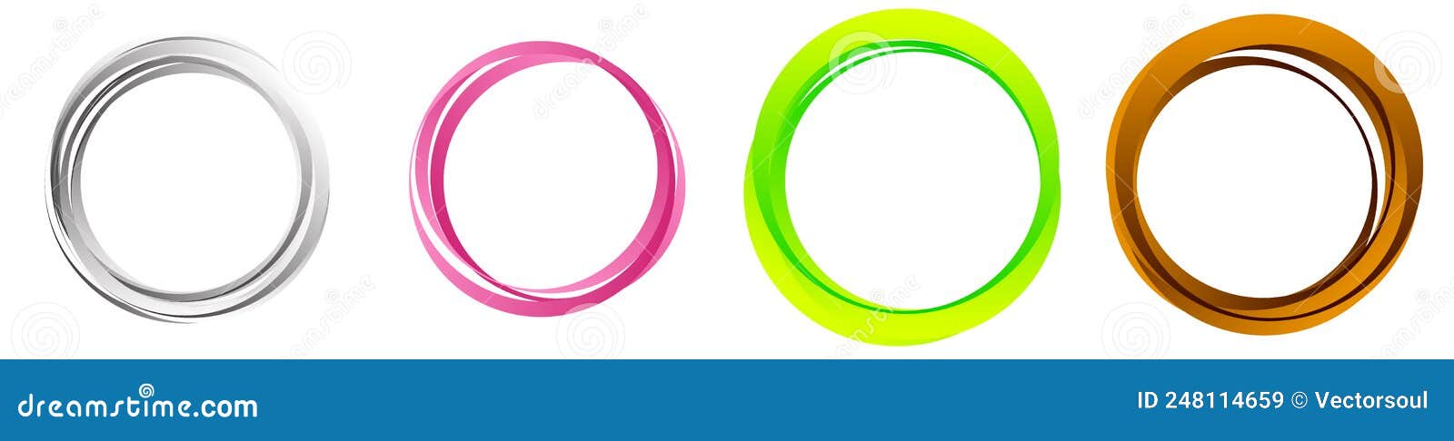 Random Circles, Rings Circular Element Stock Illustration ...