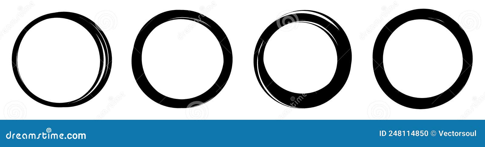 Random Circles, Rings Circular Element Stock Illustration ...