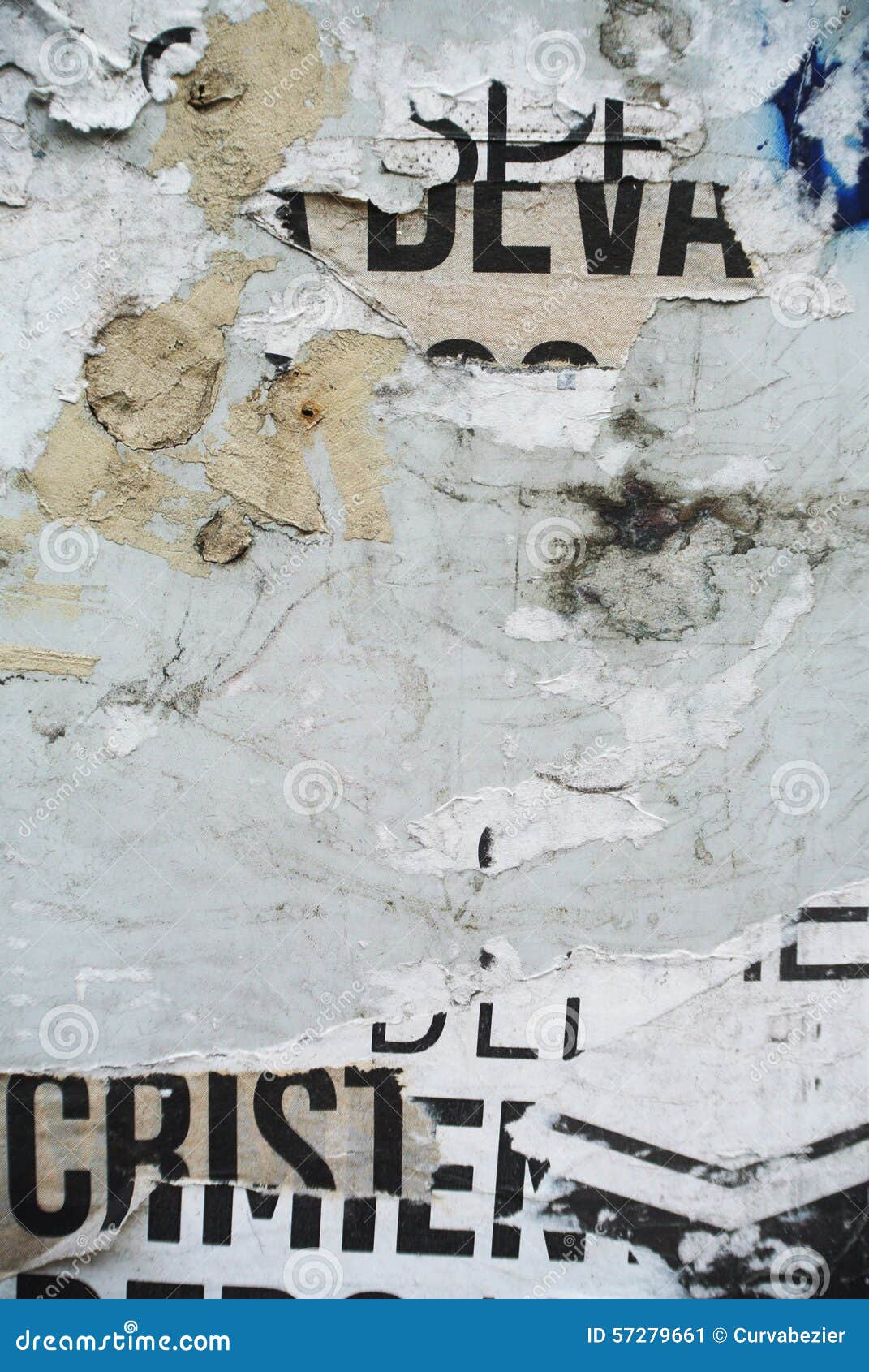 Random Collage Texture Banner on Eroded Wall Stock Image - Image of ...