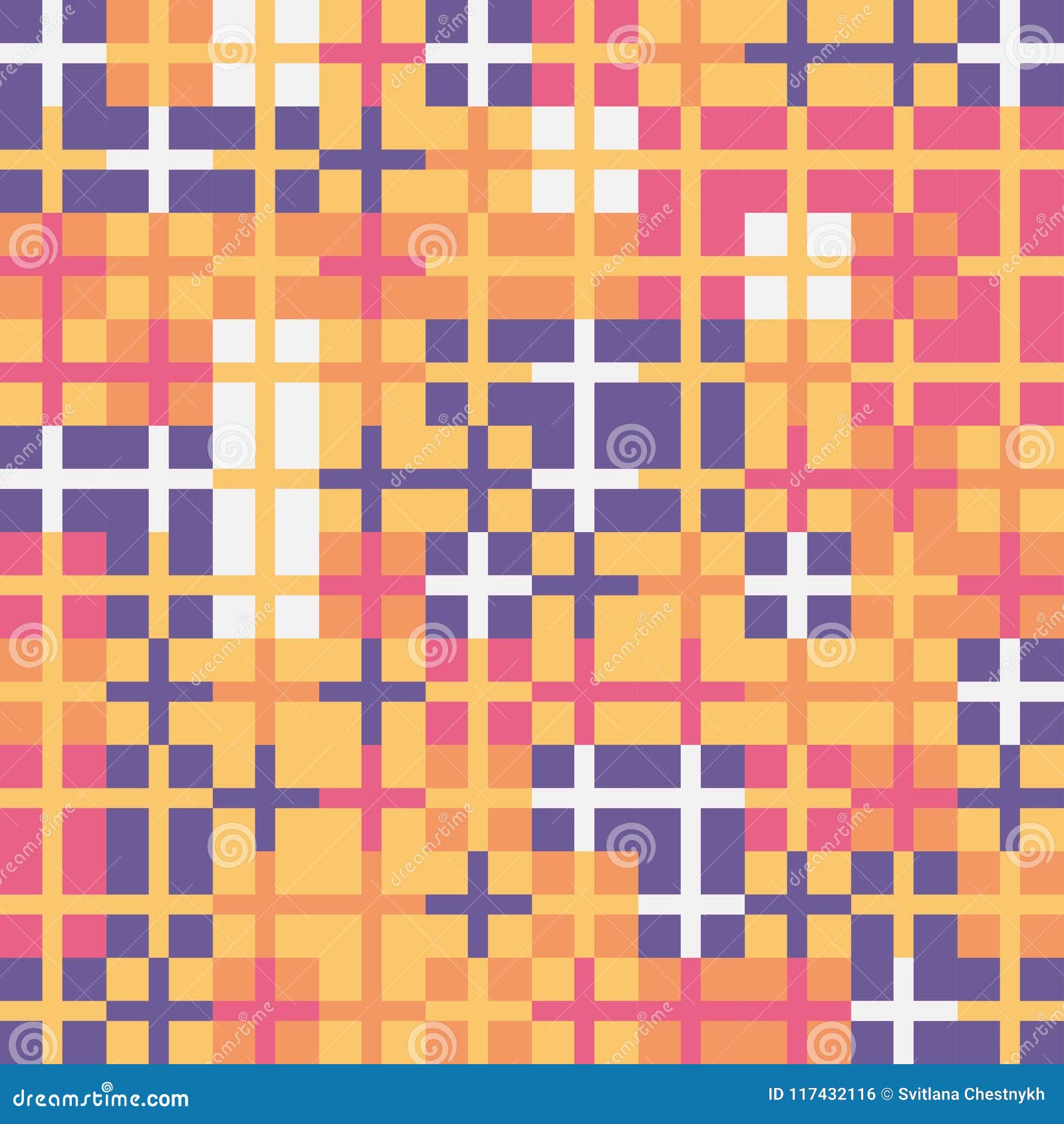 Random Colored Abstract Geometric Crosses Mosaic Pattern Background ...