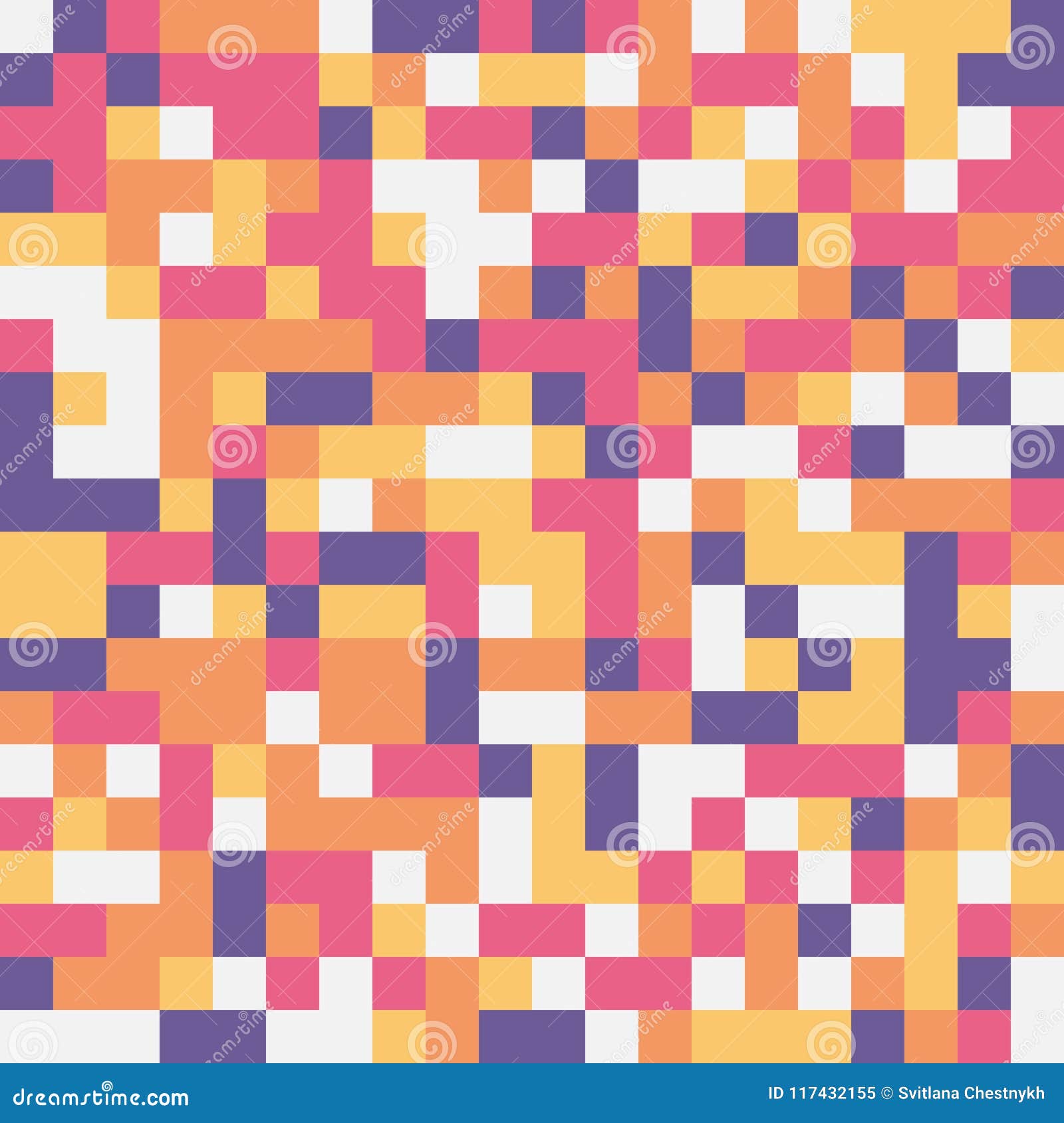 Random Colored Abstract Geometric Mosaic Pattern Background Stock ...