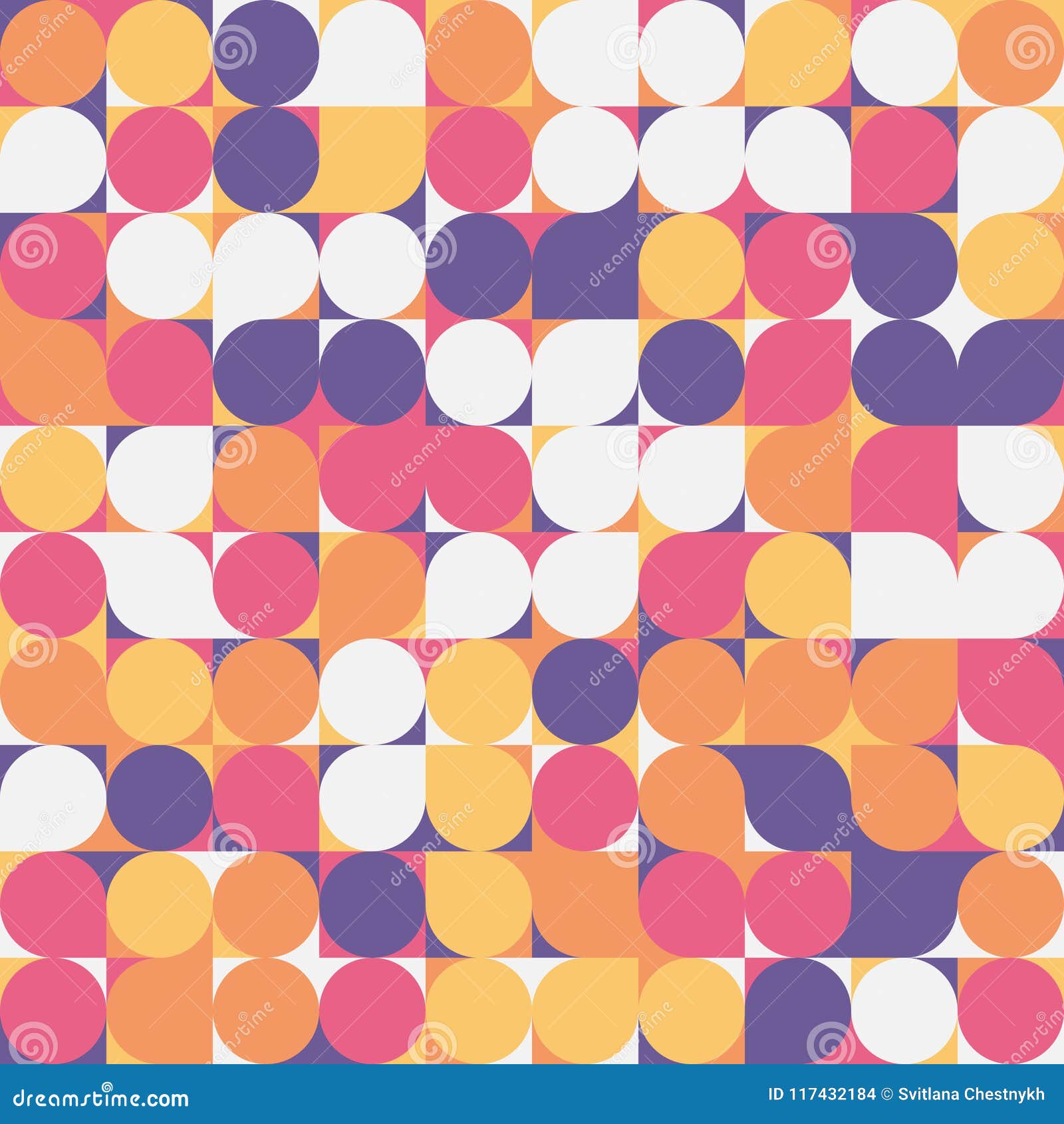 Random Colored Abstract Geometric Mosaic Pattern Background Stock ...