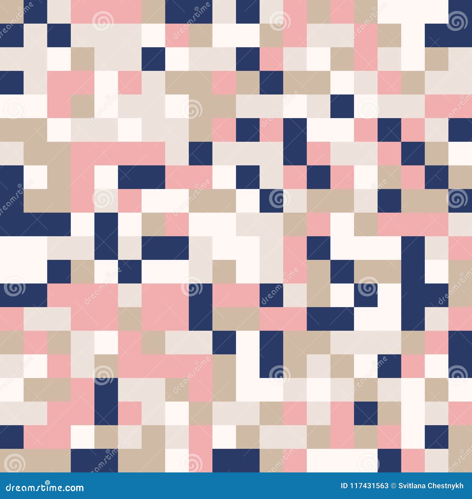 Random Colored Abstract Geometric Pixel Mosaic Pattern Background Stock ...