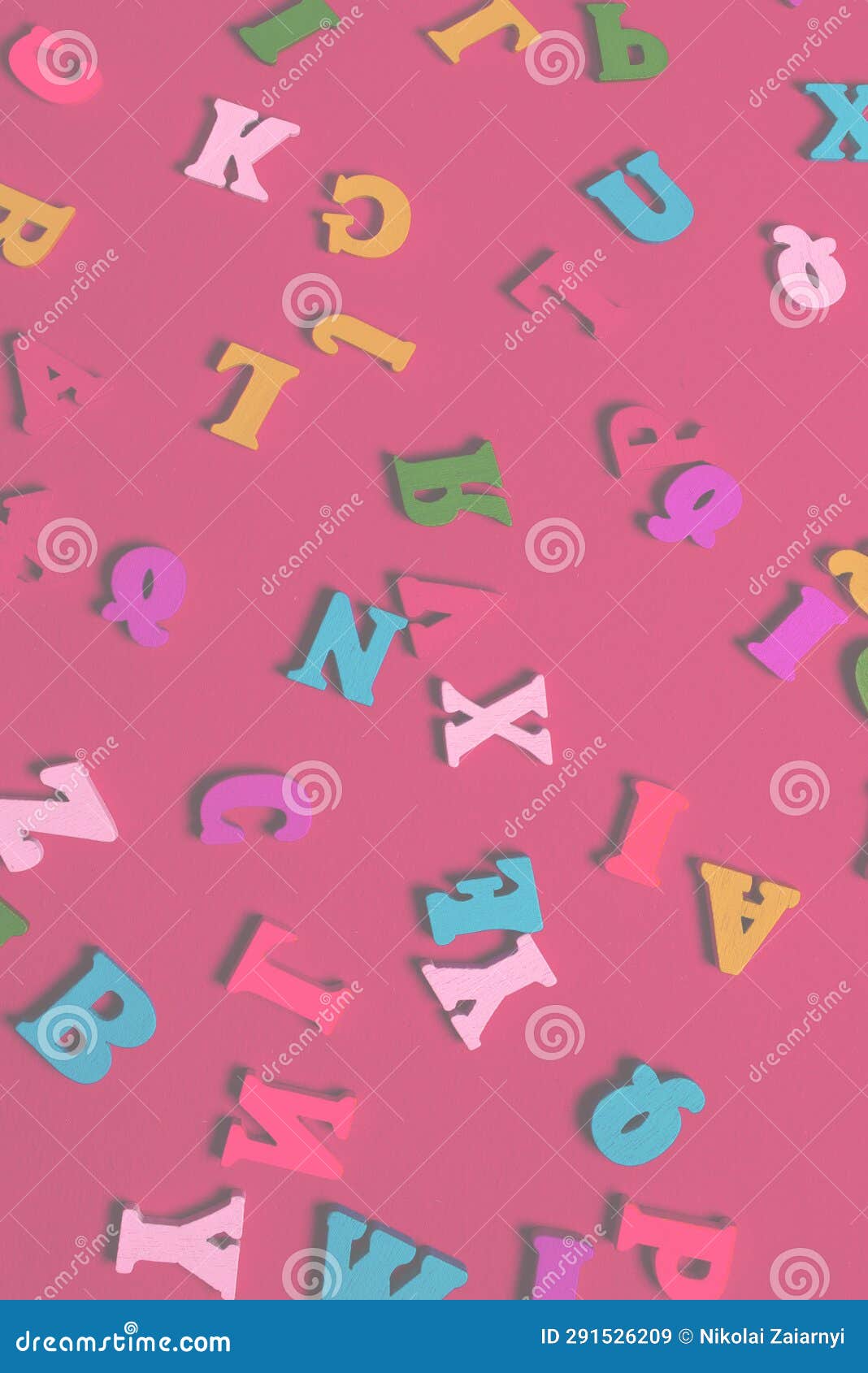 Background From Letters Of The English Alphabet, Numbers And A Children ...