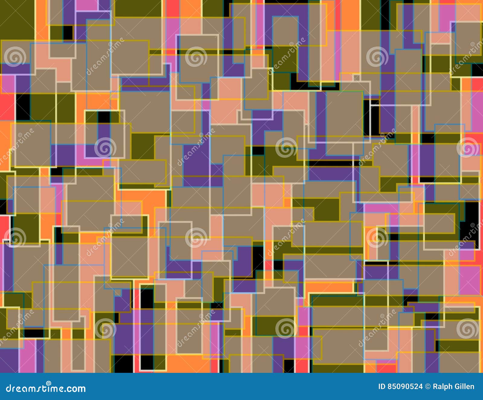 Random Colorful Block Pattern 3 Stock Illustration - Illustration of ...