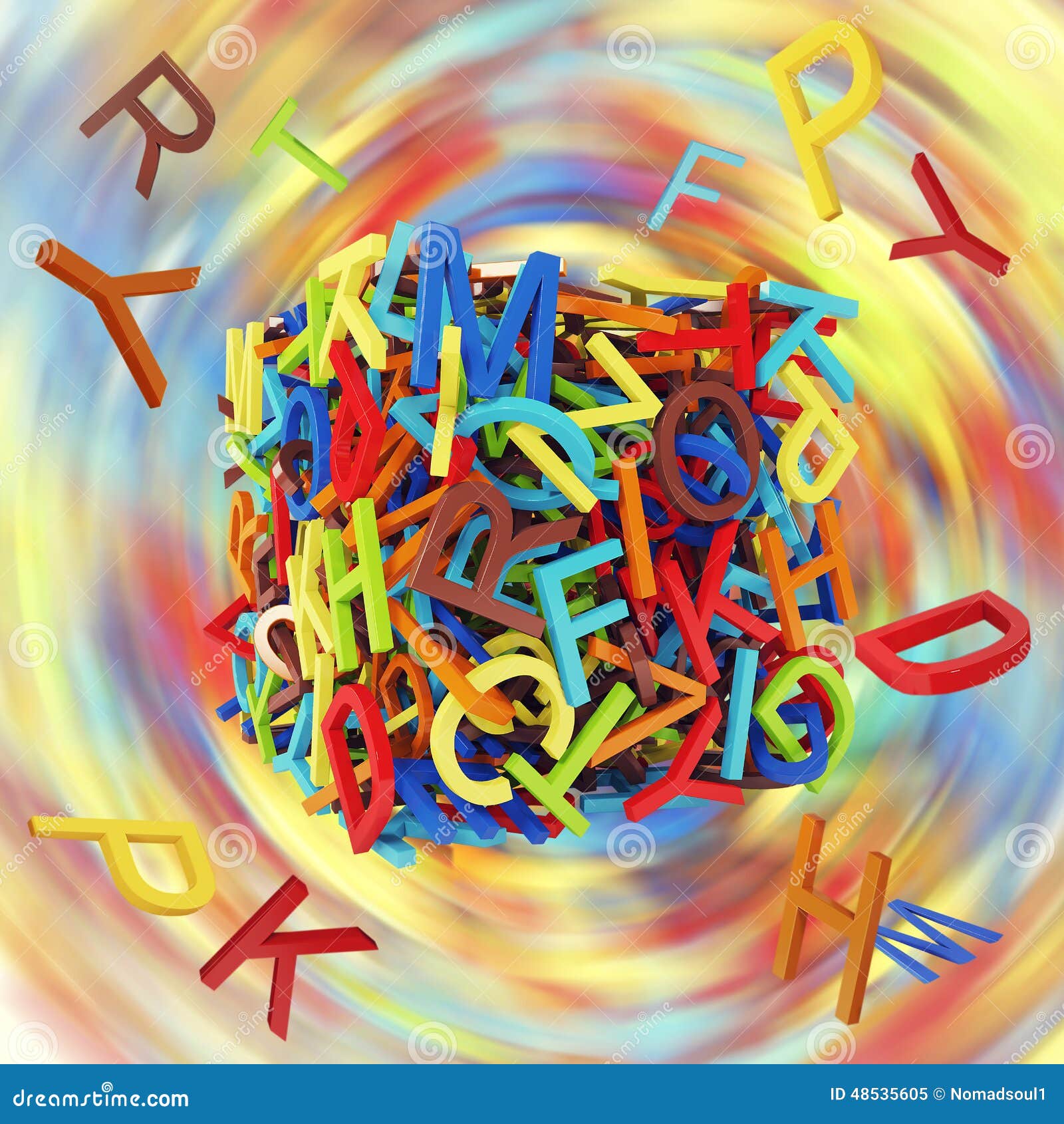 Random colorful letters stock illustration. Illustration of letters ...