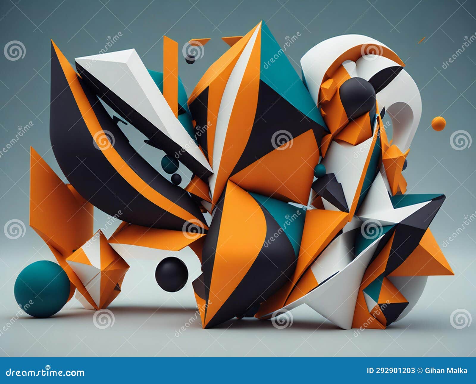 Random Colour 3D Abstract Background Motion Shape Stock Illustration ...