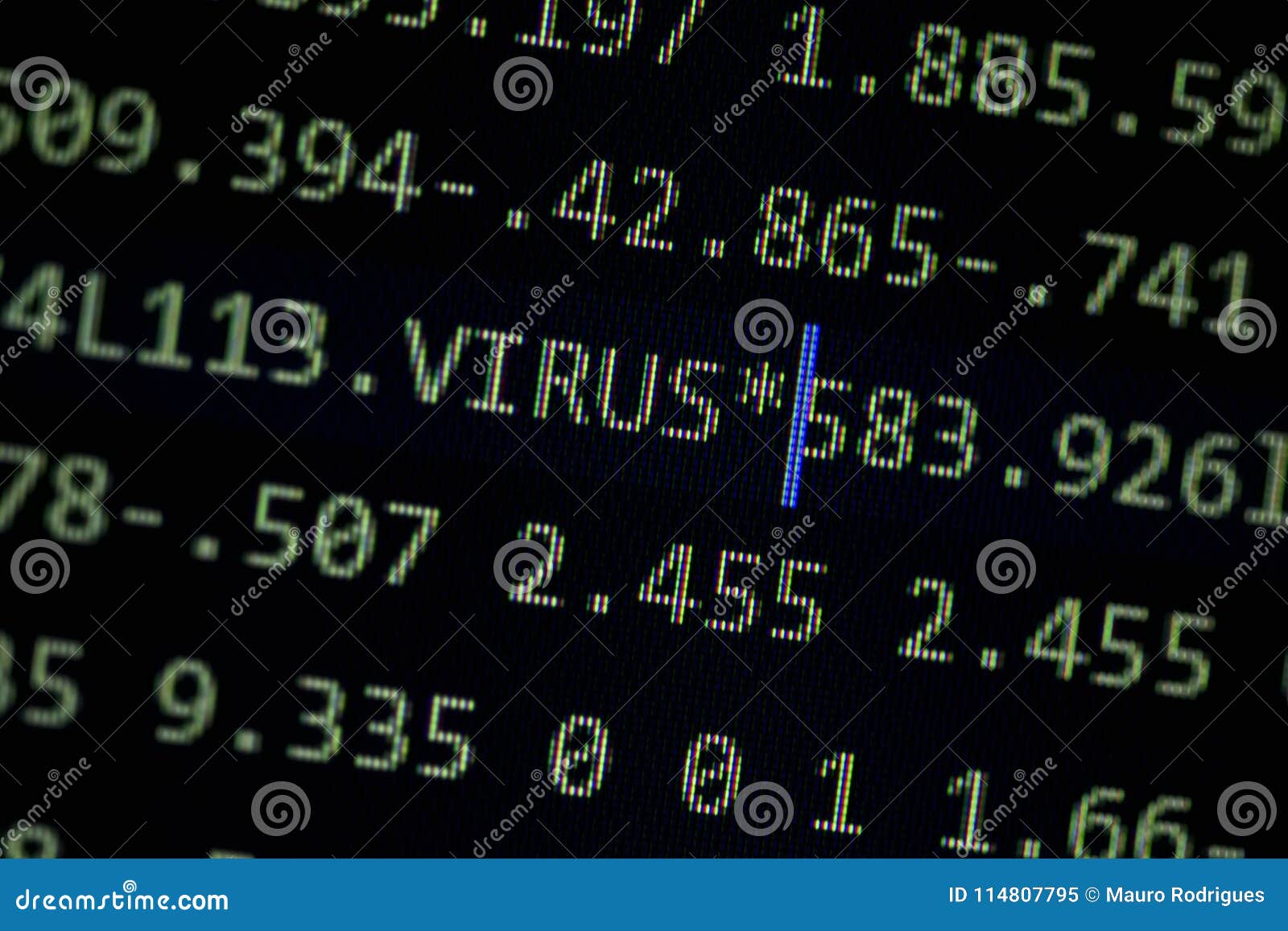Random Computer Code with Word Virus Stock Image - Image of hacker ...