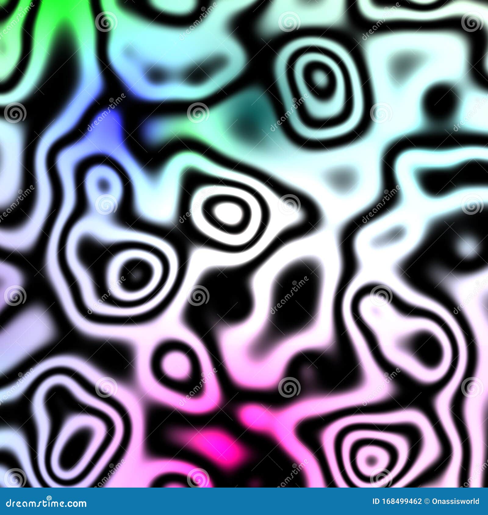 Random Curved Shapes Retro Abstract Stock Illustration - Illustration ...