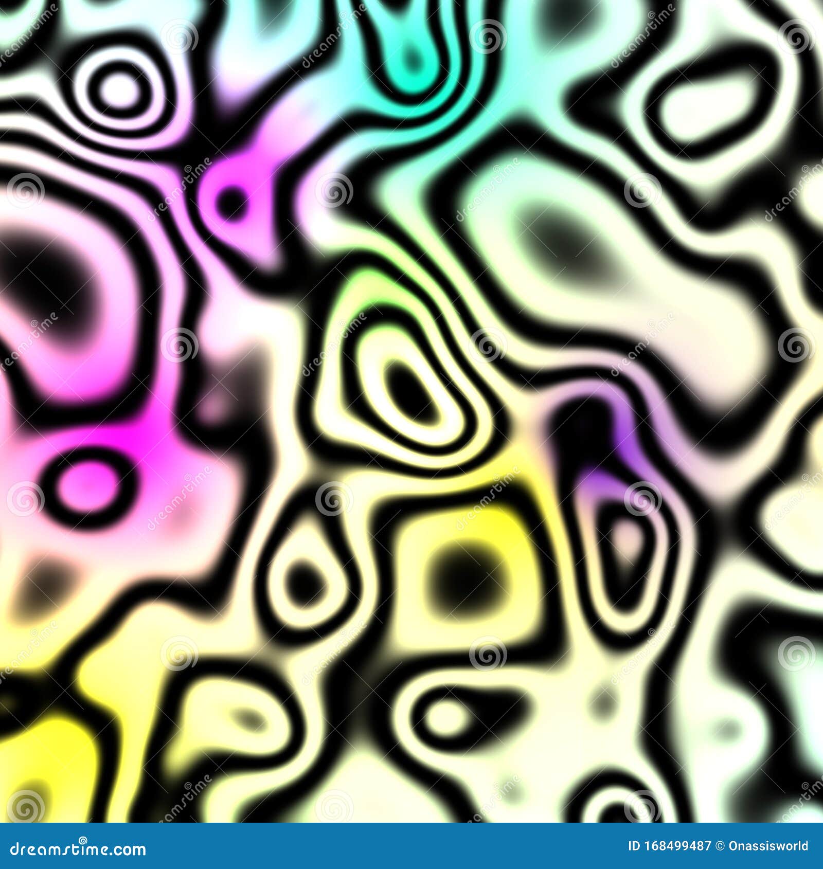 Random Curved Shapes Retro Abstract Stock Illustration - Illustration ...