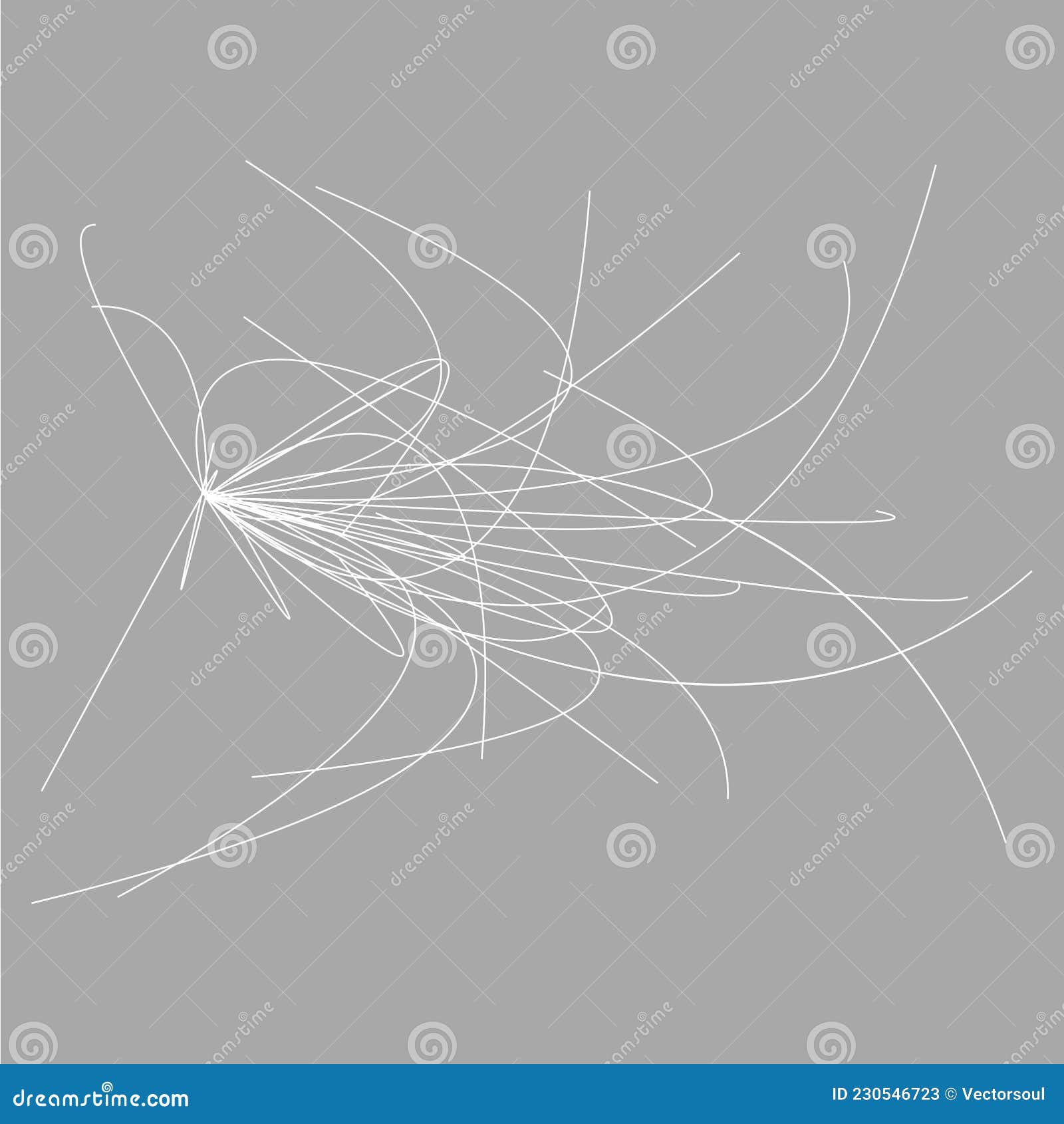 Random Curvy, Squiggly, Tangled Lines. Knot, Loop, Billowy Freeform ...