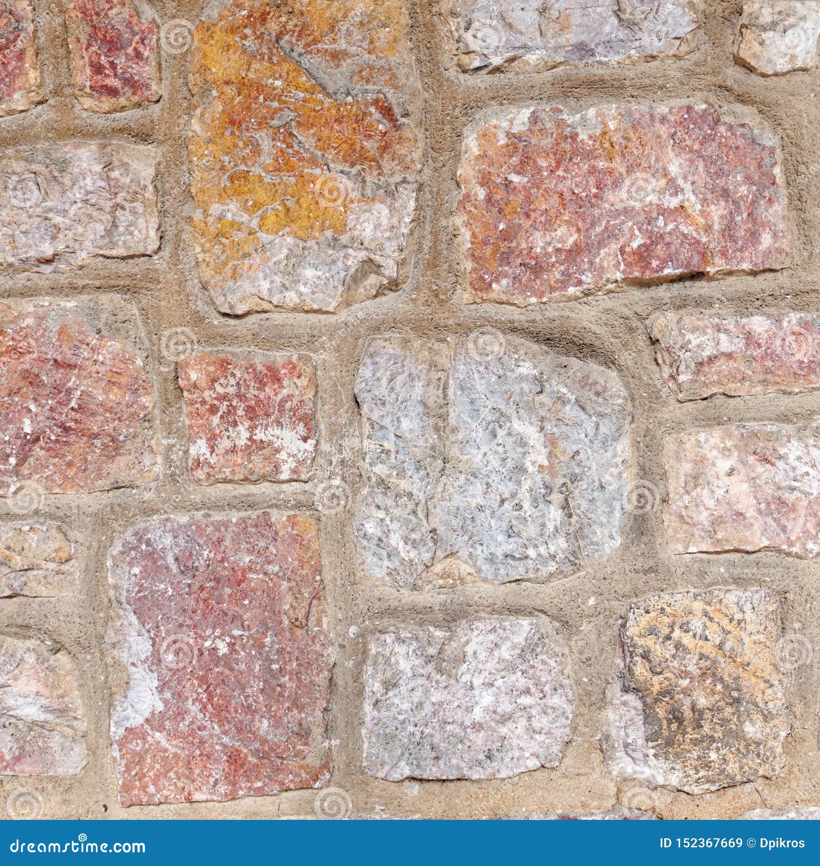 Random Cut Stone Wall Seamless Pattern Stock Image - Image of colorful ...
