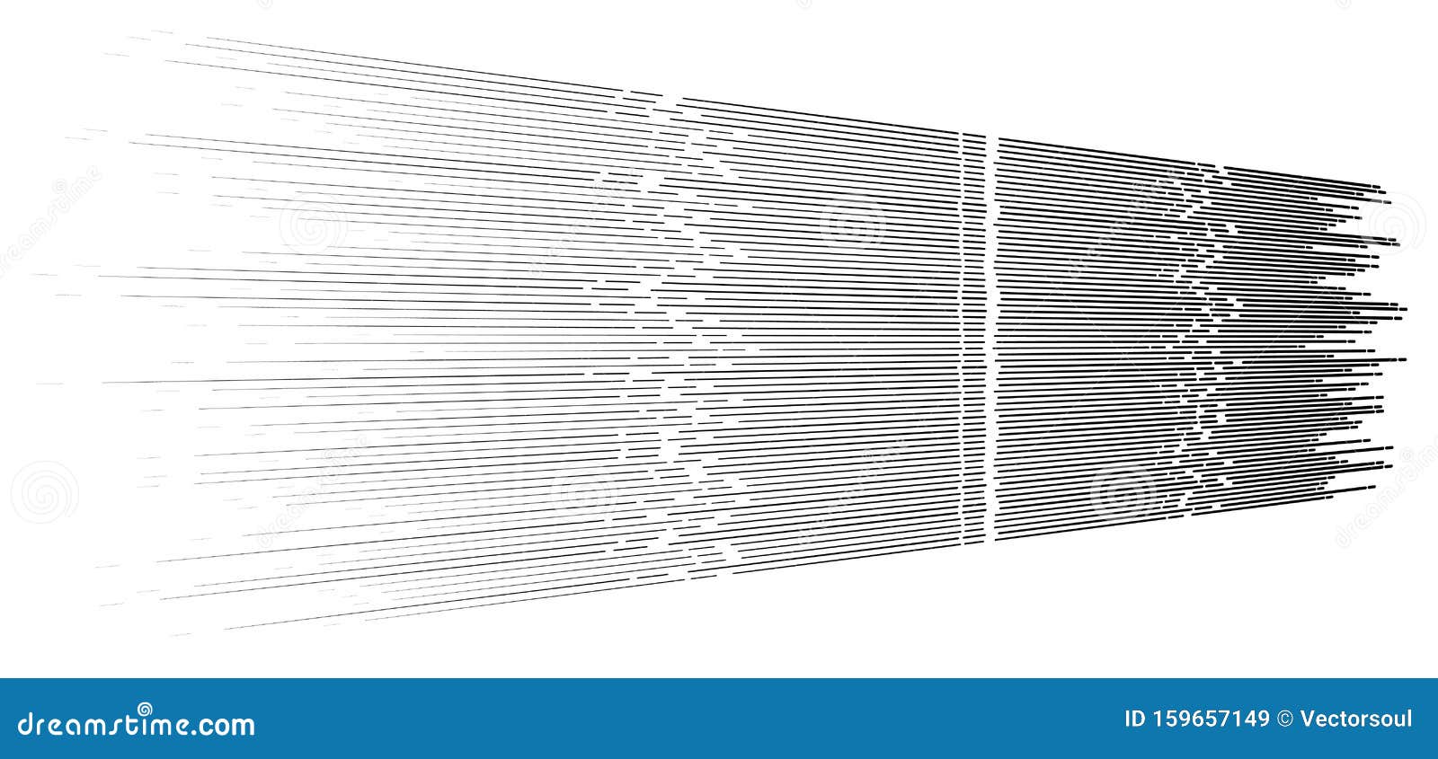Random 3d Dashed Lines in Perspective. Segmented Stripes Geometric ...