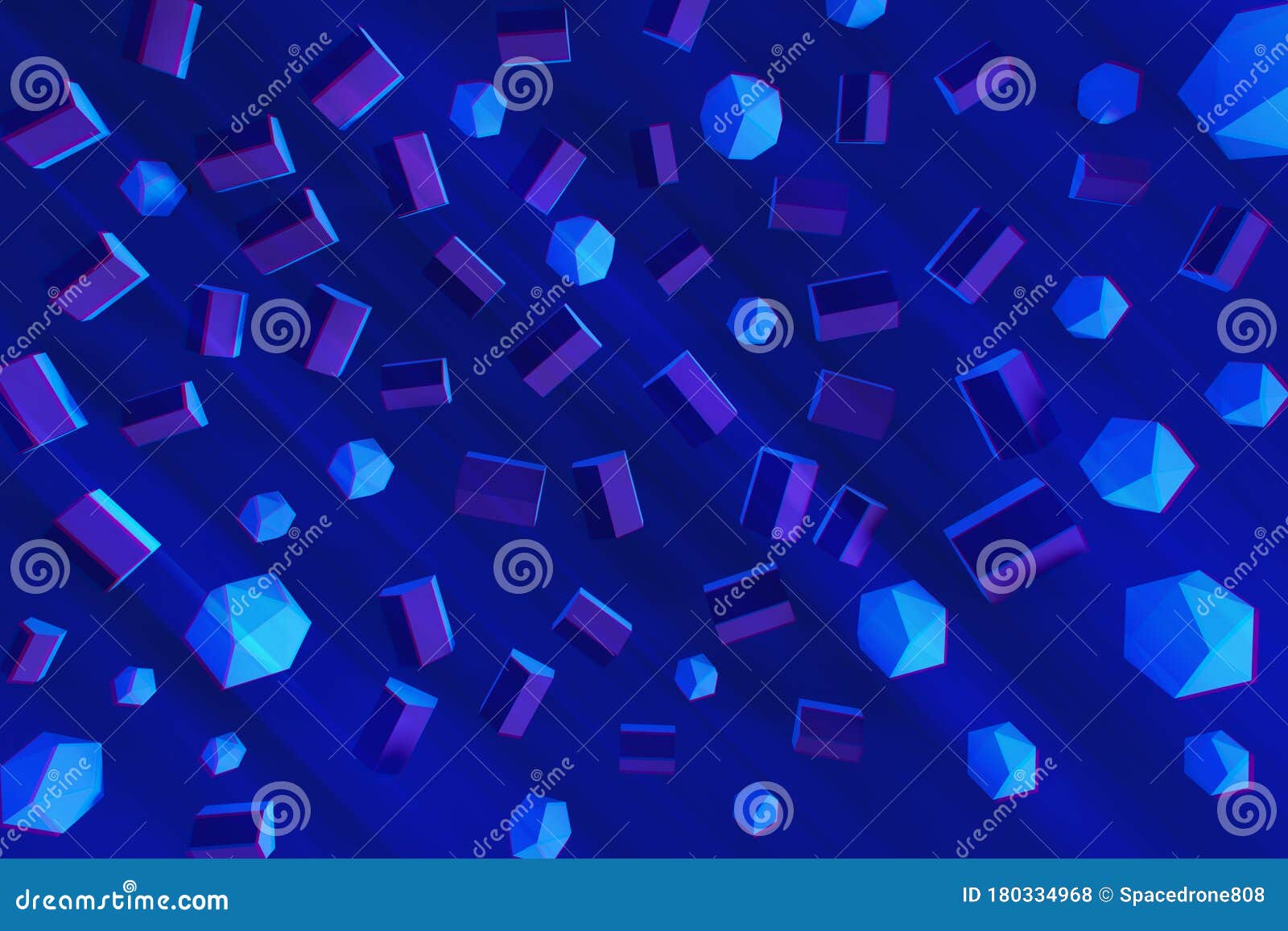 Random Dark Geometric Shapes 3d Render Design Element Stock ...
