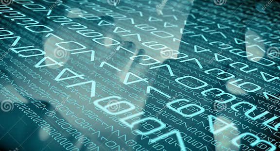 Cyber Security Script Code, Computer Algorithms Stock Illustration ...