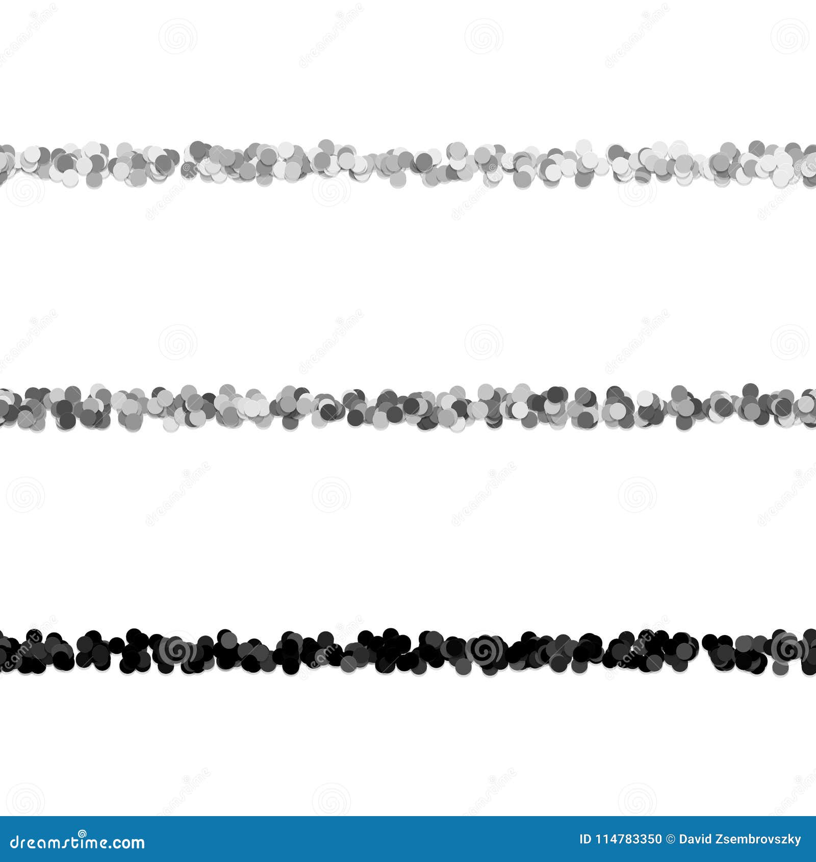 Random Dot Pattern Line Separator Set from Circles - Vector Design ...