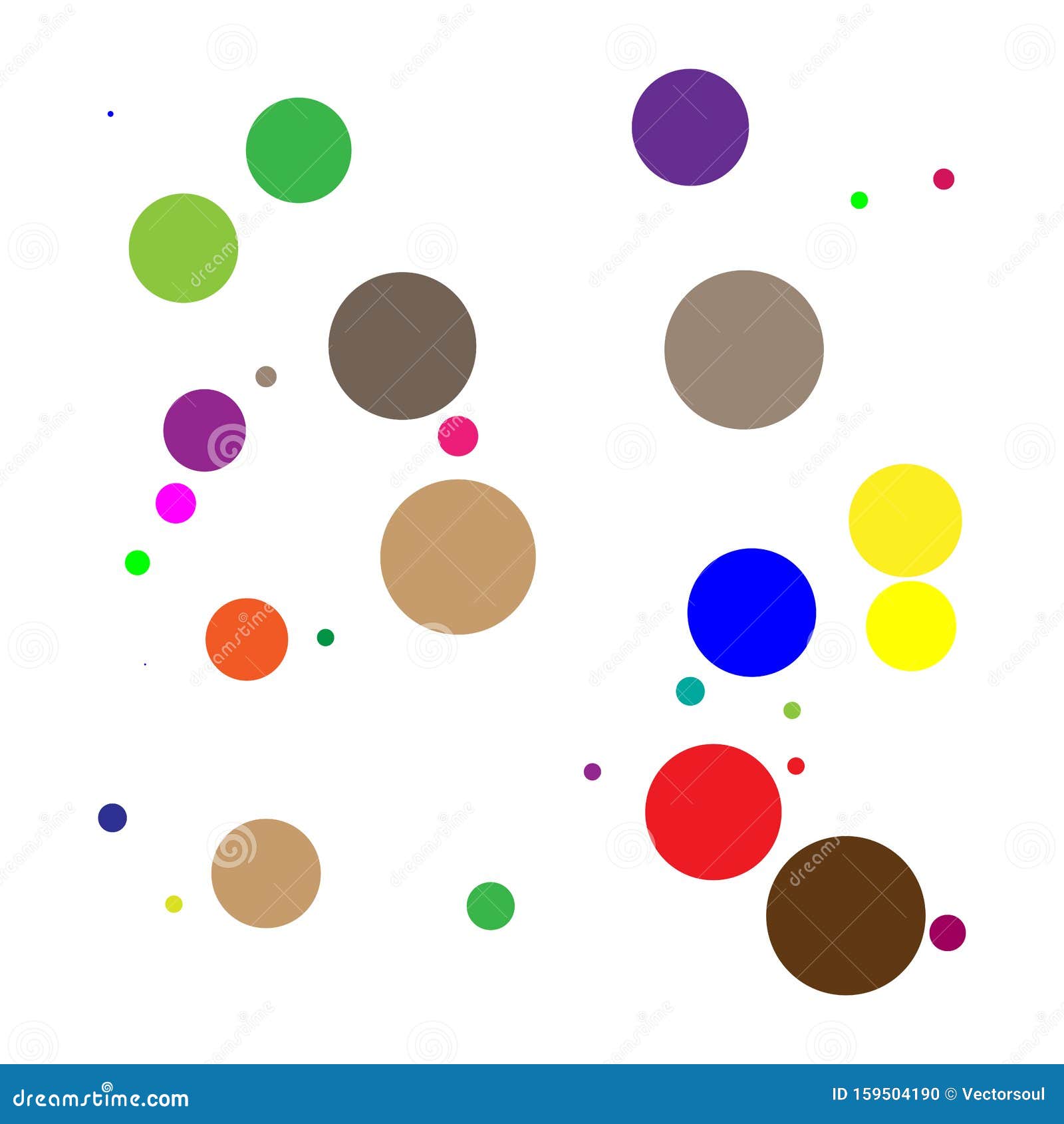 Random Dots, Circles Pattern. Pontillist / Screntone / Half-tone ...