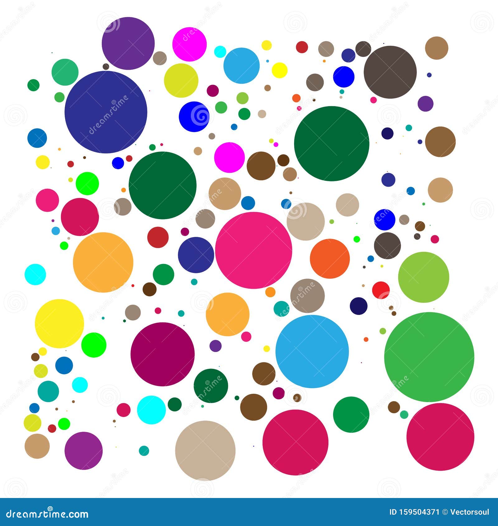 Random Dots, Circles Pattern. Pontillist / Screntone / Half-tone ...