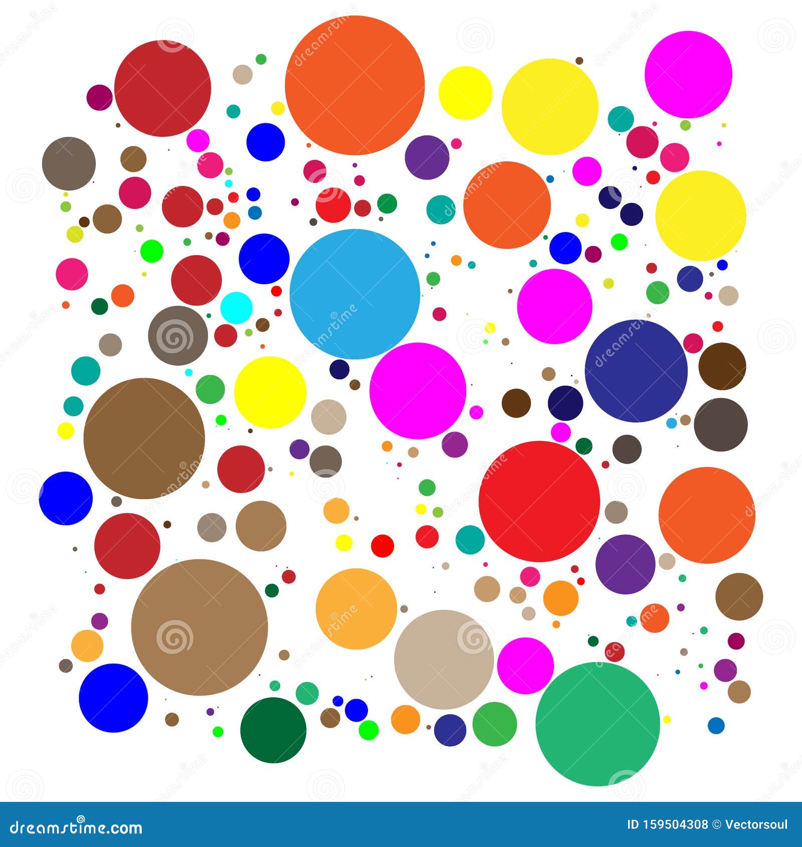 Random Dots, Circles Pattern. Pontillist / Screntone / Half-tone ...