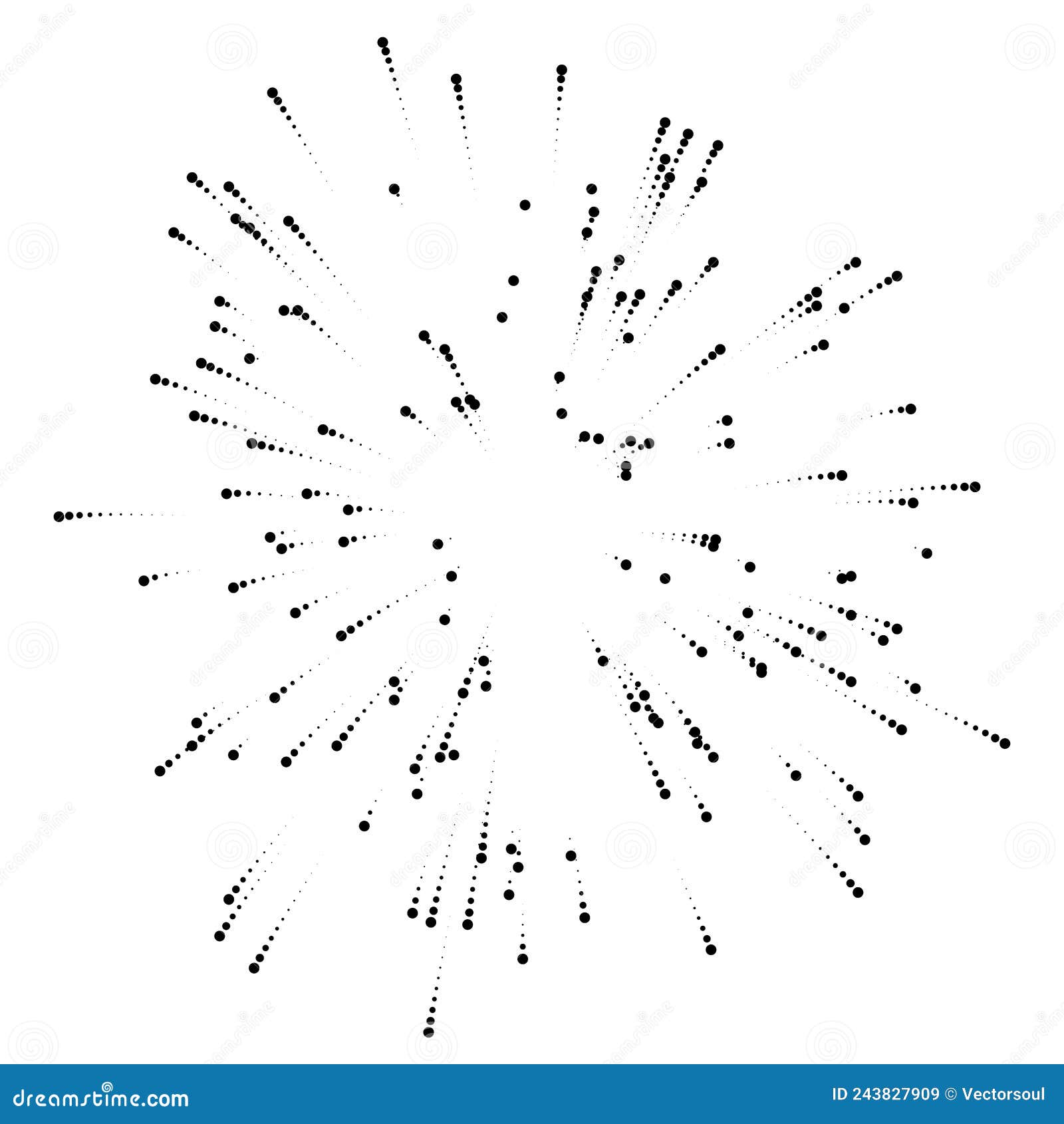 Random Dots, Circles and Polkadots Spreading, Radiating. Confetti ...