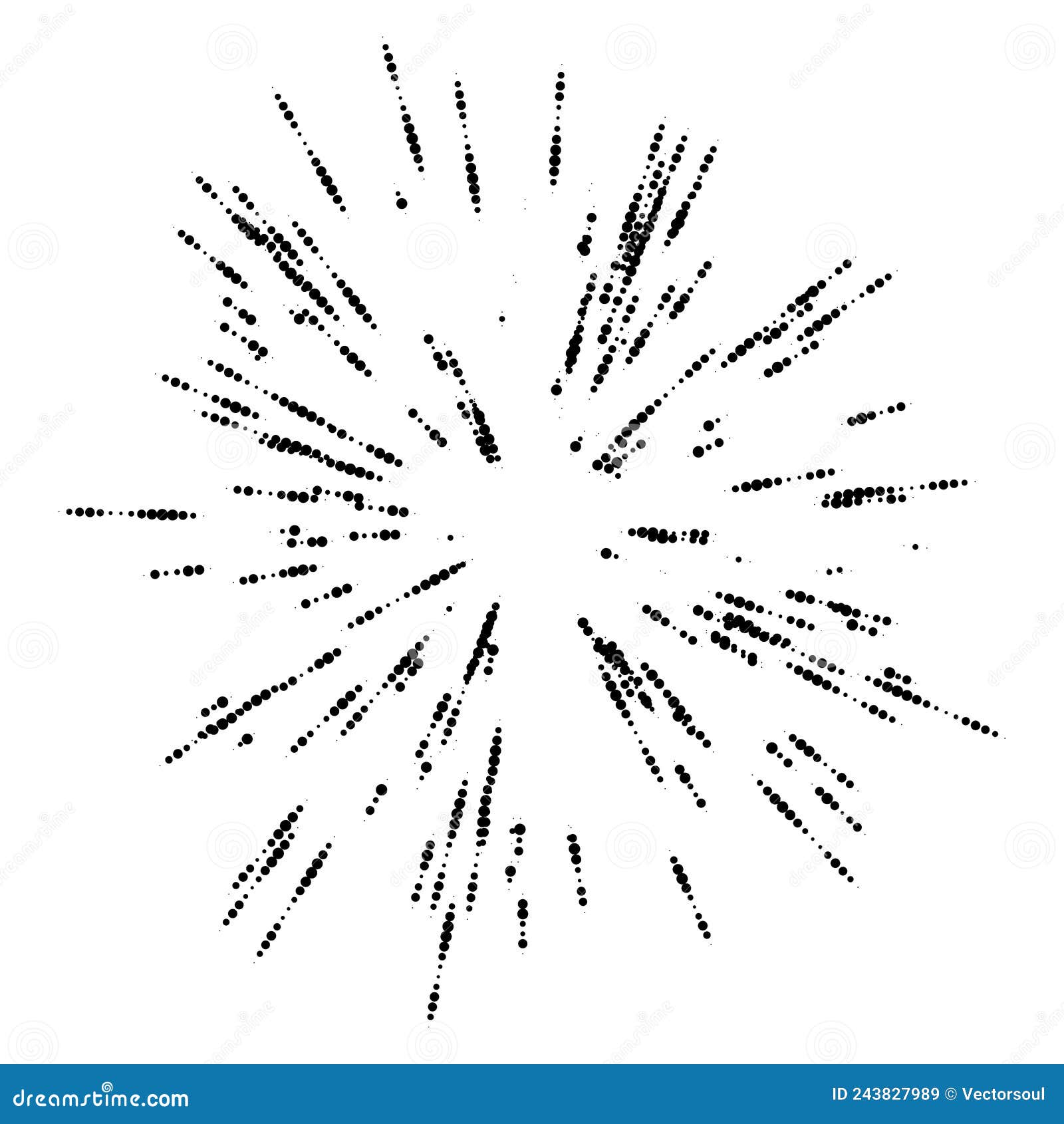 Random Dots, Circles and Polkadots Spreading, Radiating. Confetti ...