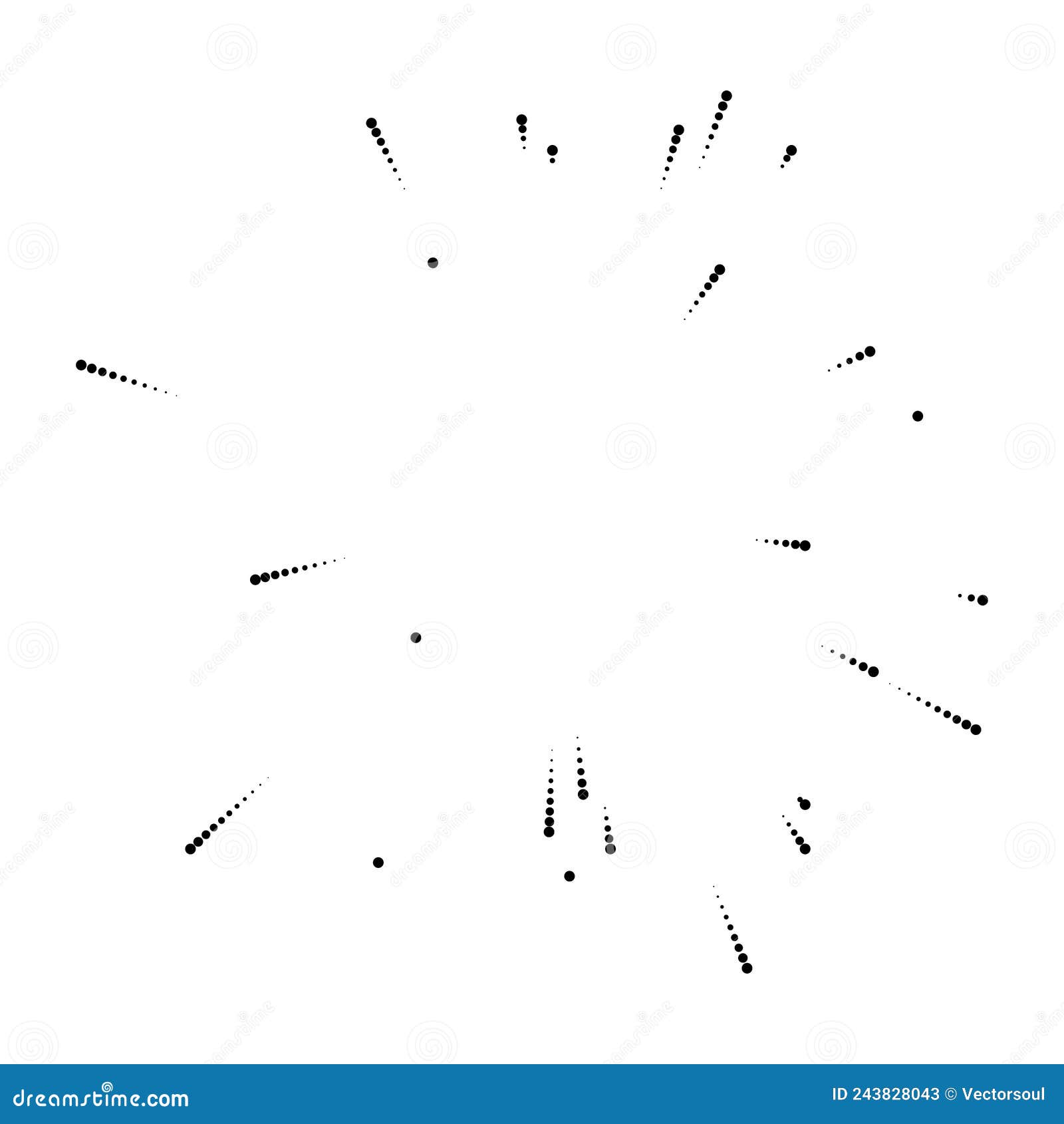 Random Dots, Circles and Polkadots Spreading, Radiating. Confetti ...