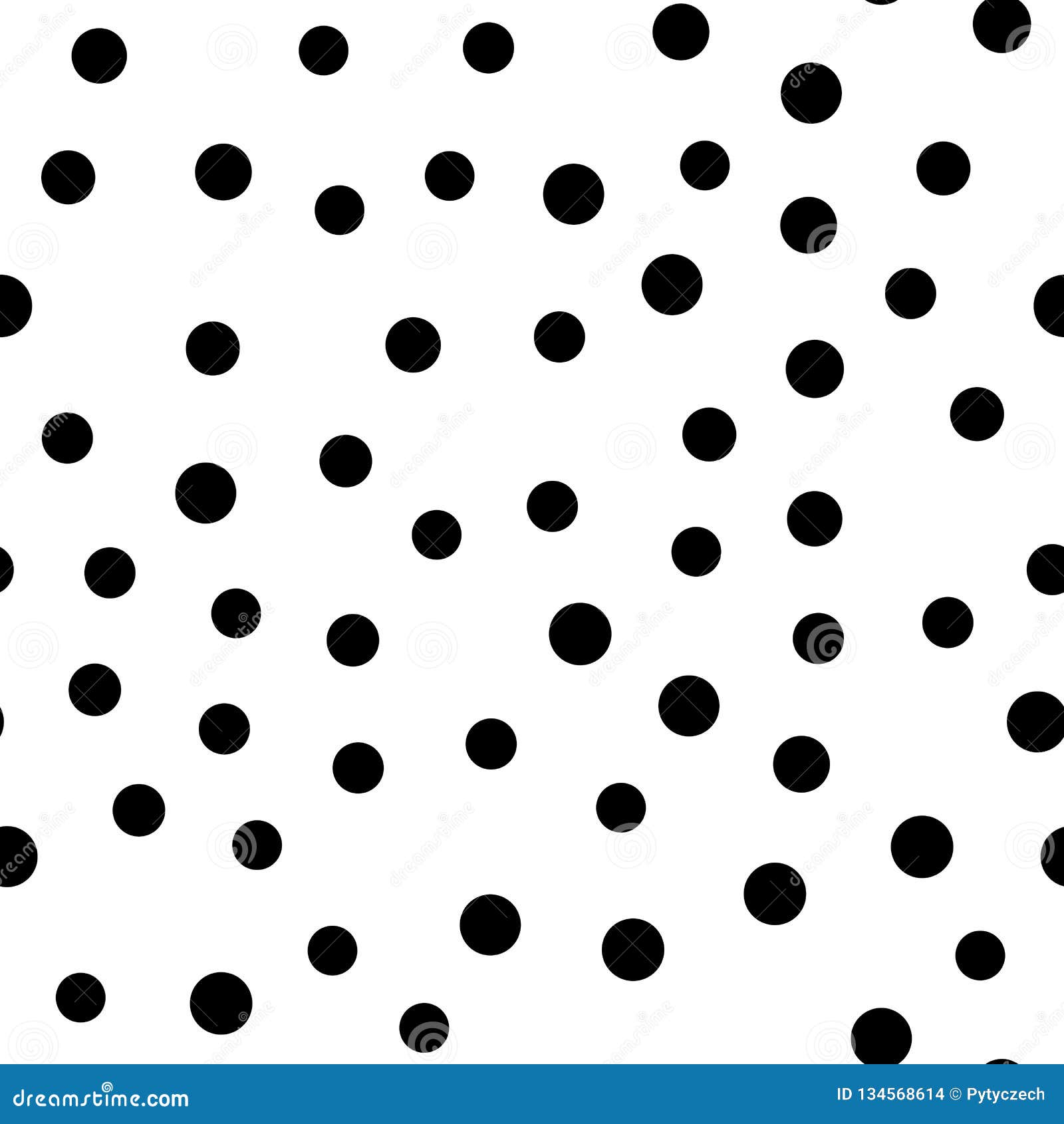 Random Dotted Seamless Pattern. Simple Geometric Background in Black ...