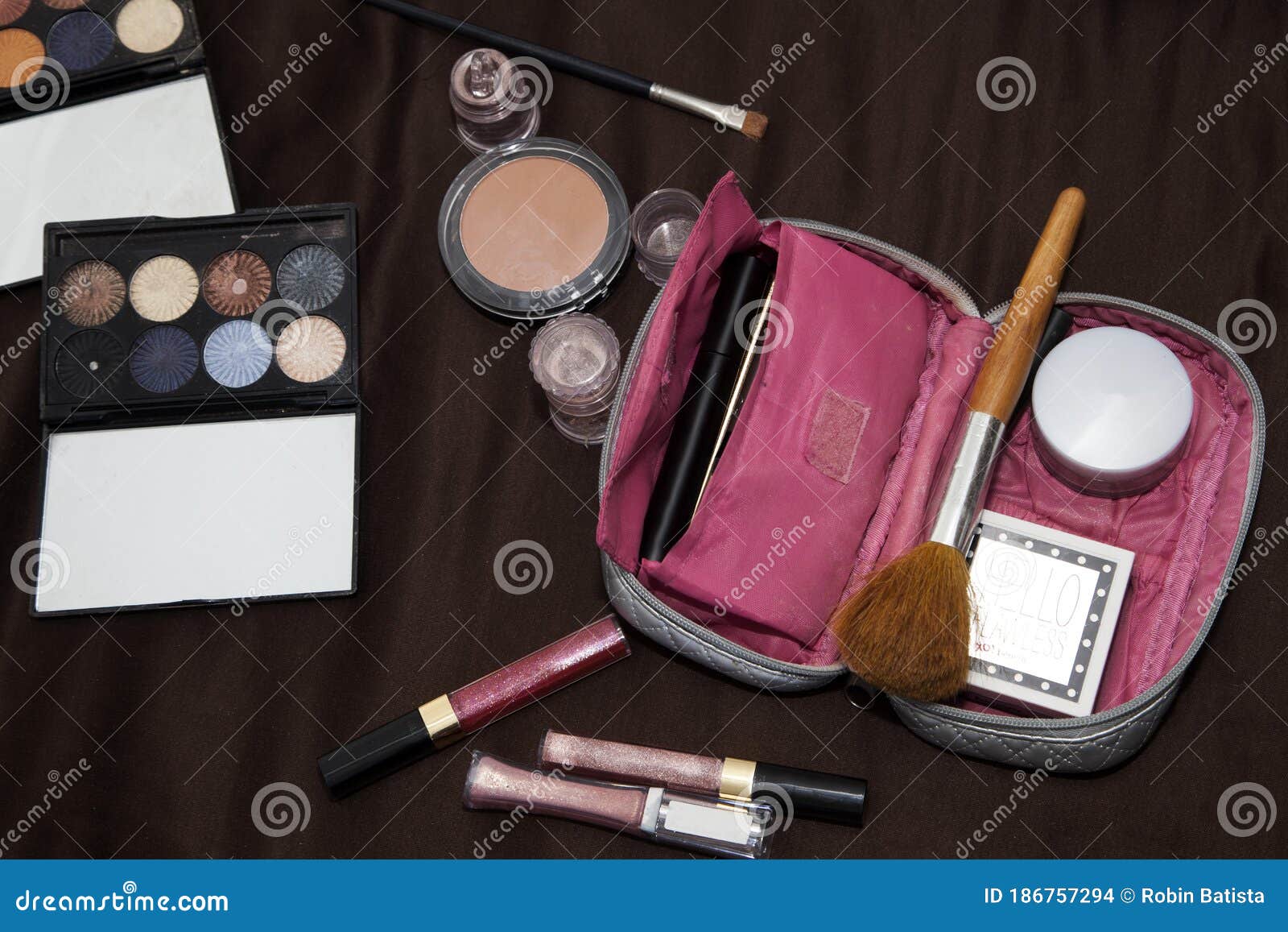 Random Dressing Table Makeup Set. Stock Photo - Image of luxury, liner ...