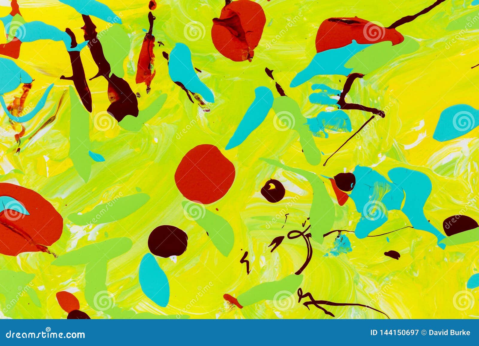 Random Drops Spots Color Acrylic Paint Splatter Background Stock ...