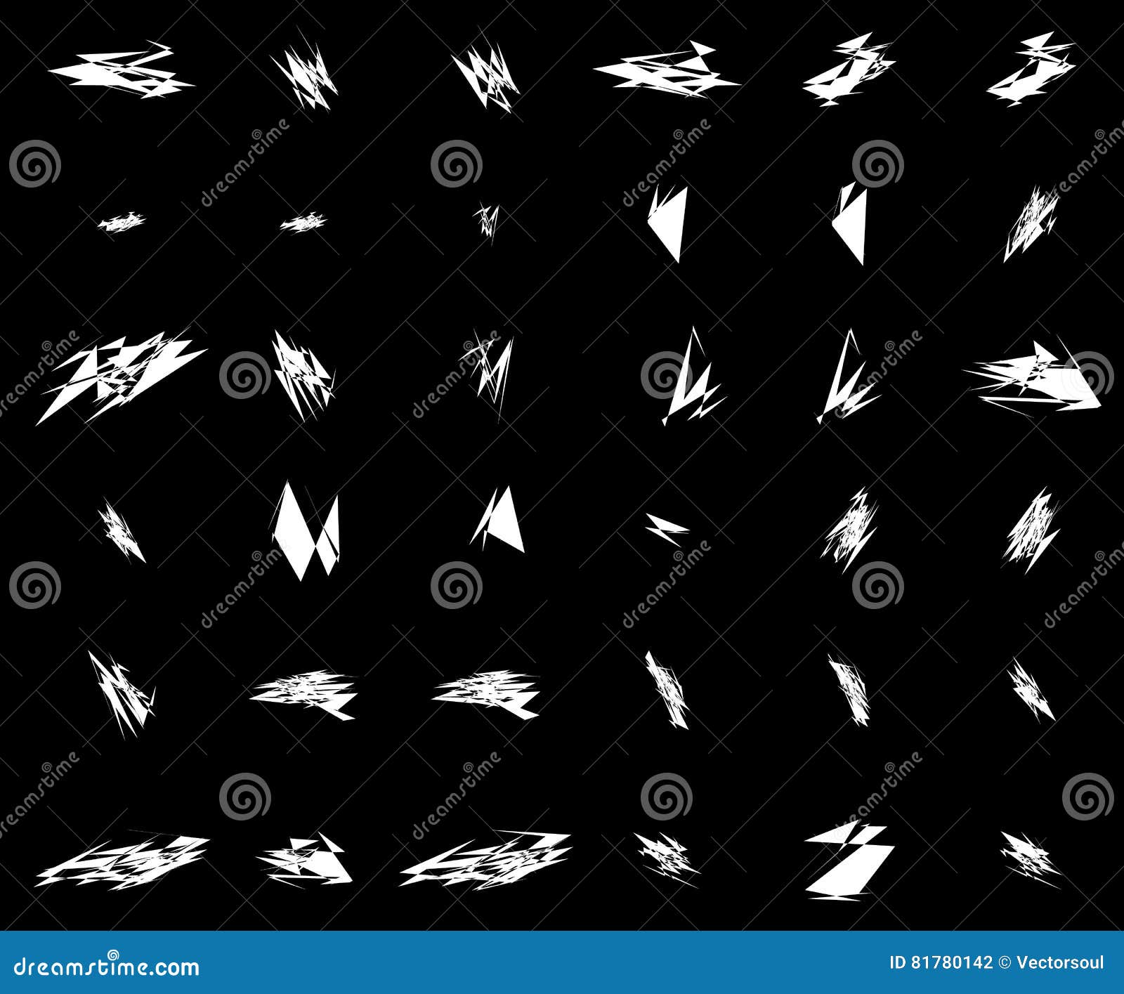 Random Element Set - Set of Graphic Objects, Design Elements Stock ...